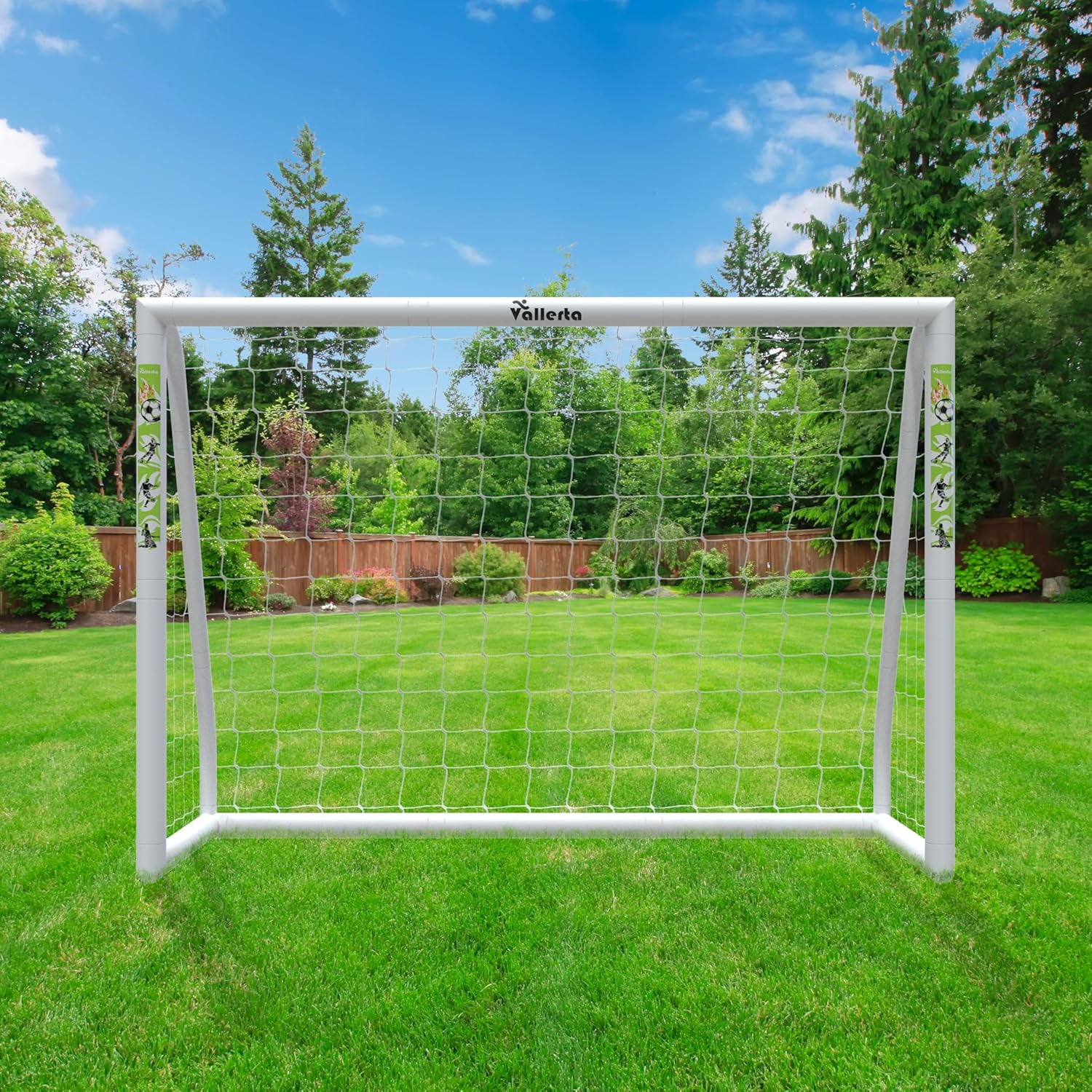 Vallerta® Soccer Goal 12x6Ft/10x6Ft Portable Weatherproof PVC Frame ...