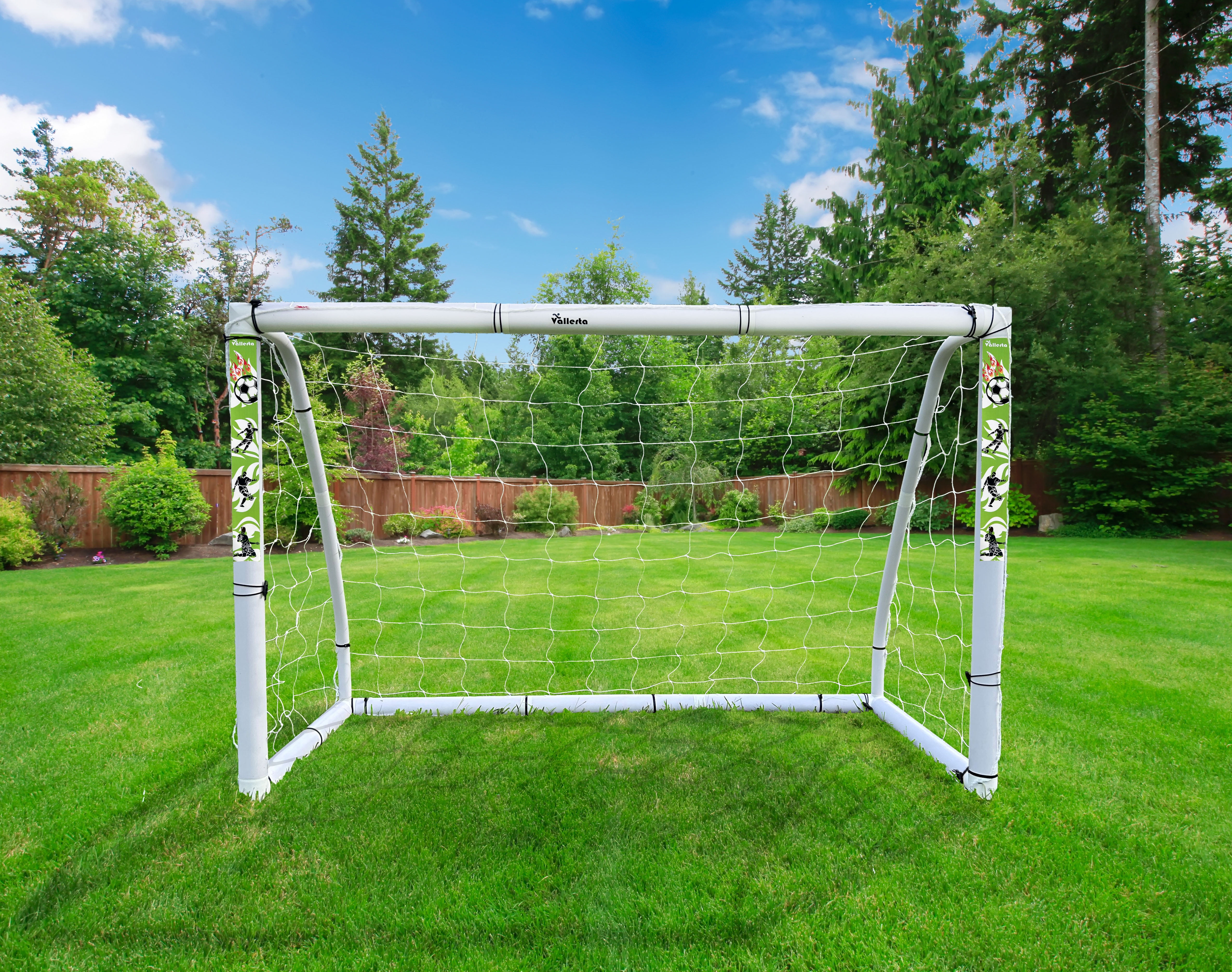 Vallerta® Soccer Goal 7x5Ft. Portable Weatherproof PVC Frame with Net ...