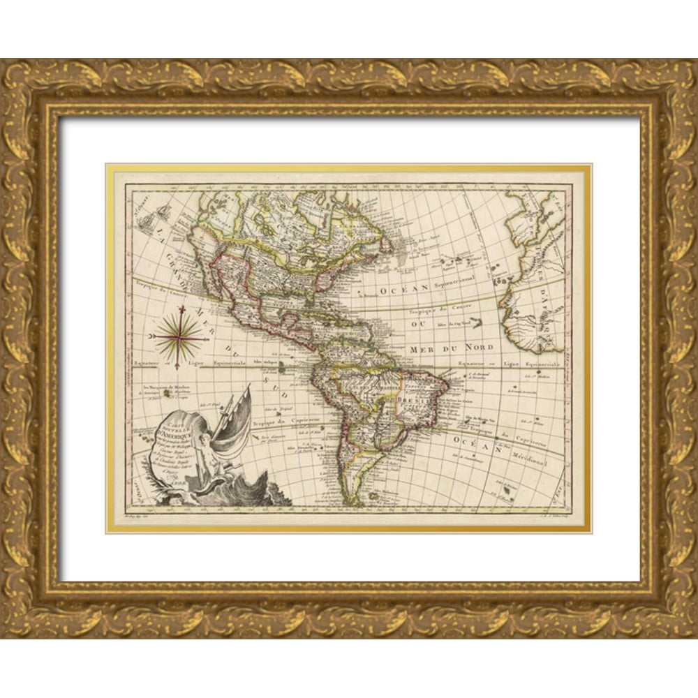 Vallet 14x12 Gold Ornate Wood Framed with Double Matting Museum Art ...