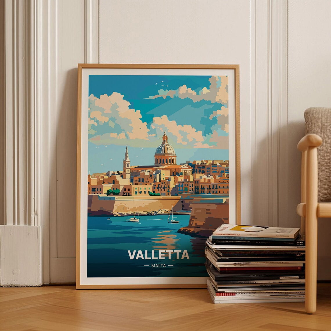 Valletta Malta Poster, Travel-Inspired Wall Art, Home Decor For Travel ...