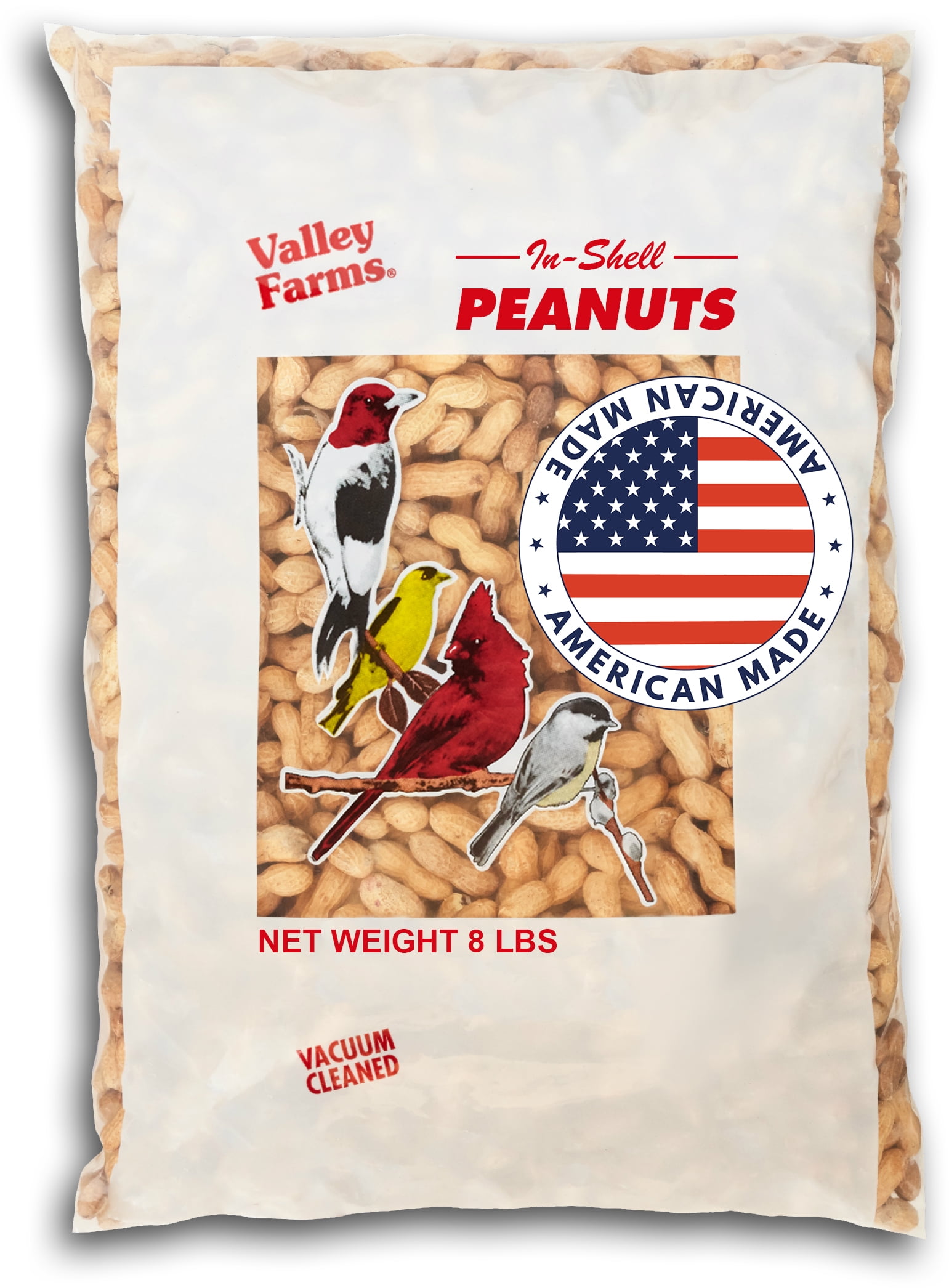 Valley Farms Whole Peanuts in Shell for Wild Birds and Squirrels - 8 ...