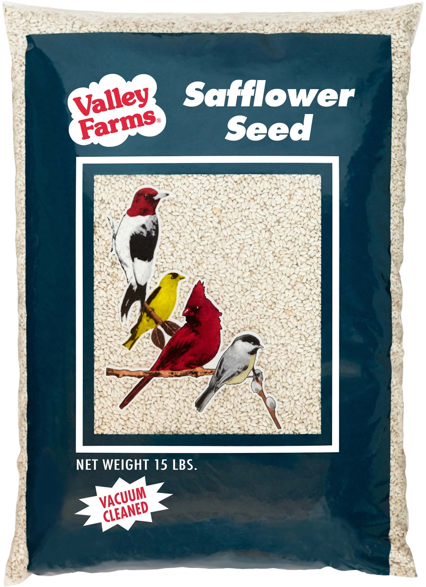 Valley Farms Safflower Seed Wild Bird Food - Attracts Cardinals ...