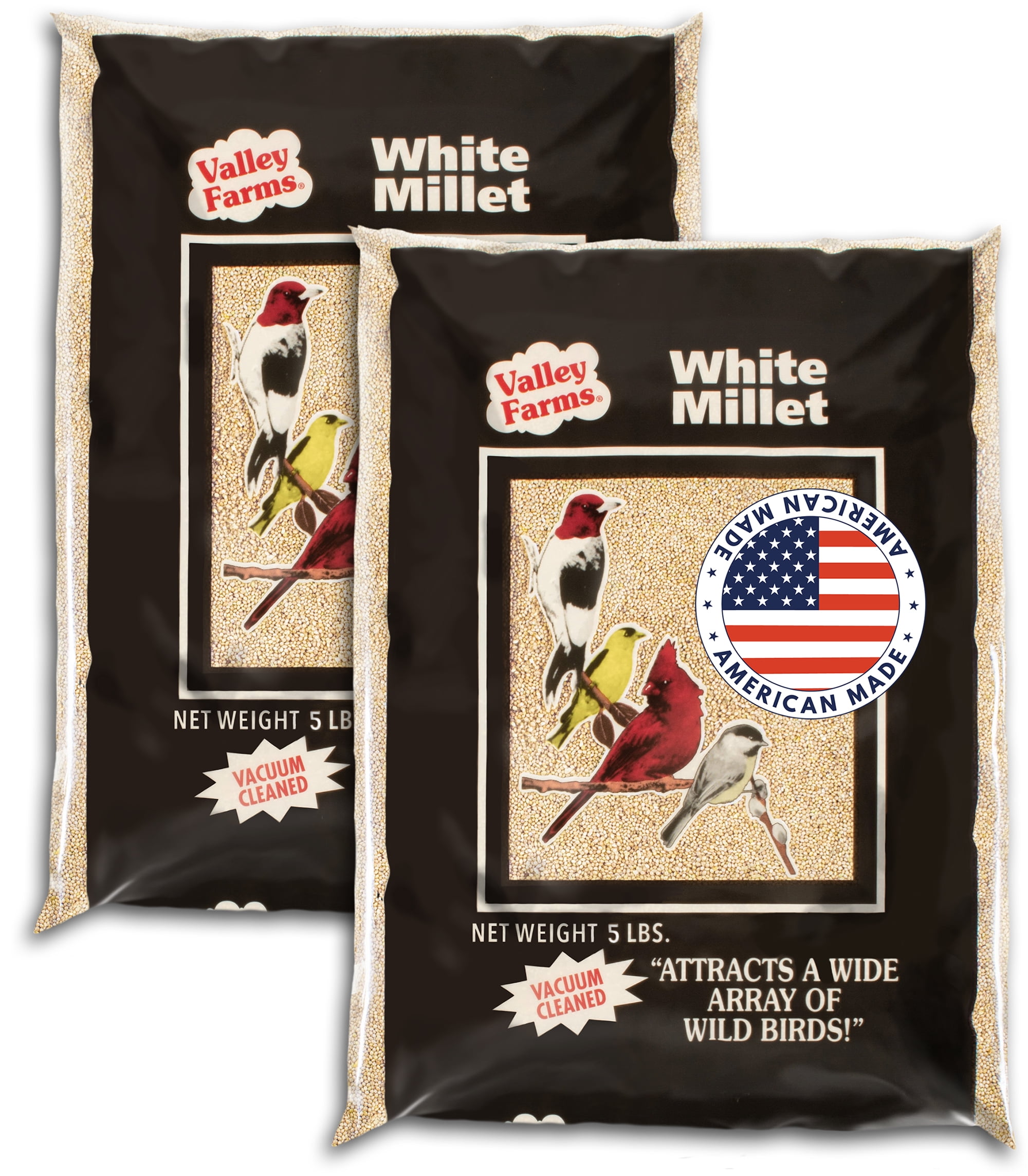 Valley Farms Natural Grains Seed Feed Bag - White Millet Wild Bird Food ...