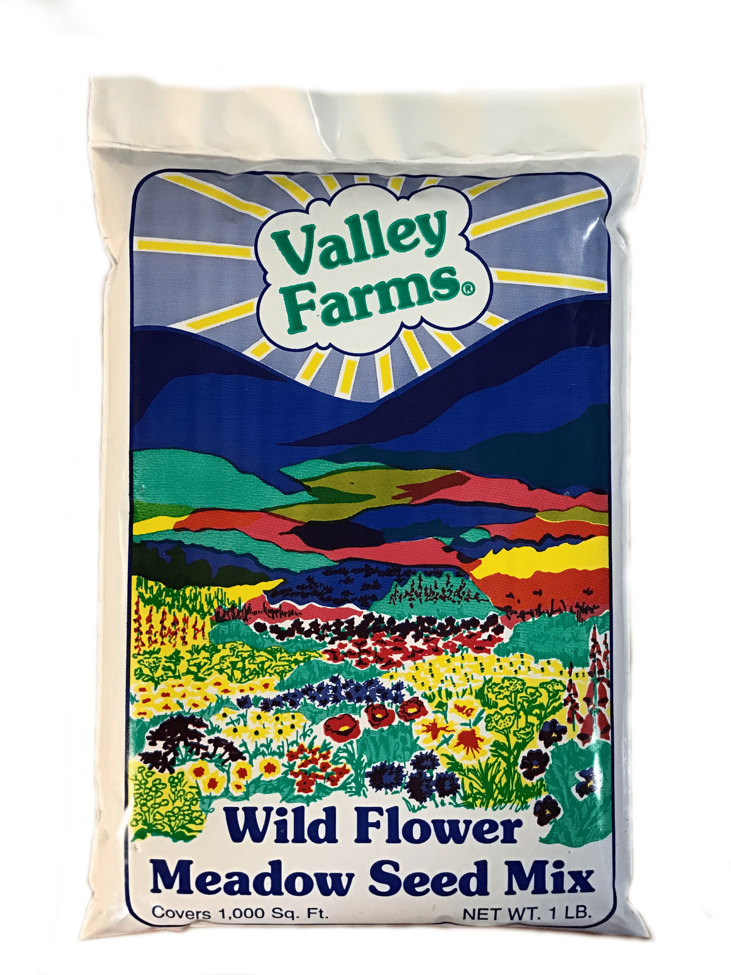 Valley Farms Wildflower Meadow Seed Mix (1 LB / covers 1000 sq. feet ...