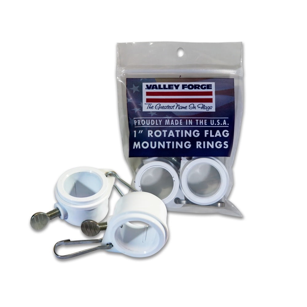 Valley Forge 28219 Rotating Flag Mounting Rings, White, Plastic, Each ...