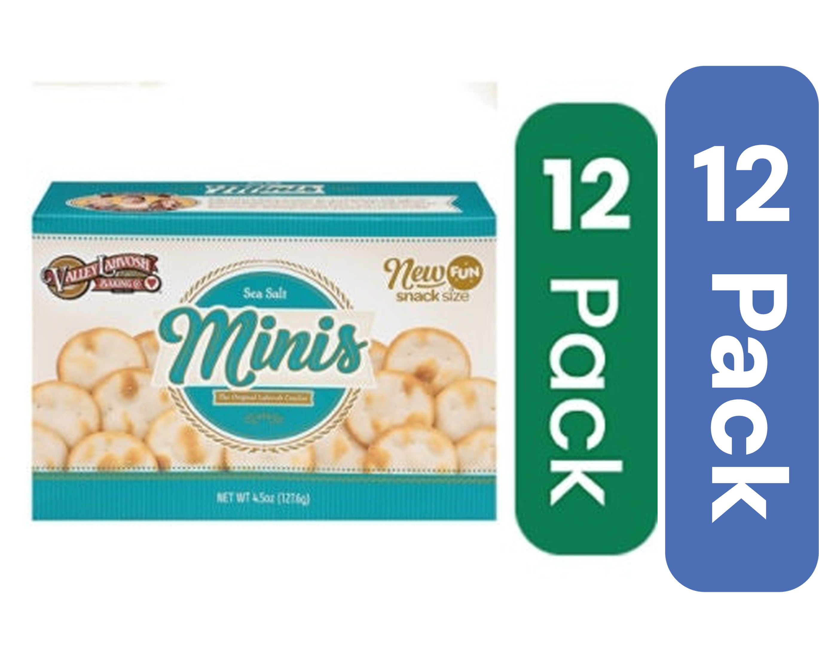 Valley Lahvosh Mini Sea Salt Crackers 4.5 oz (Pack Of 12) - Walmart.com