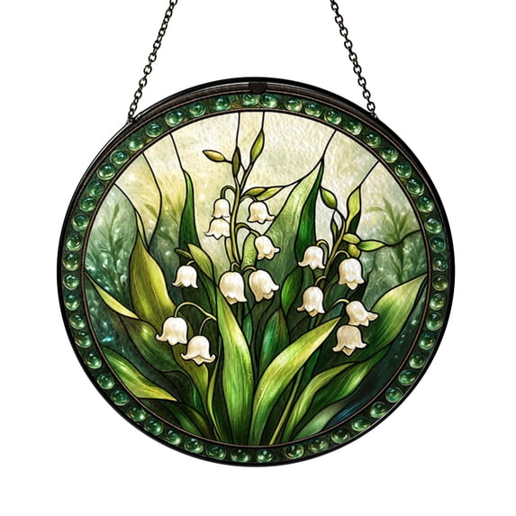 Valley Lily Flower Window Hanging – Decorative Glass Art - Walmart.com
