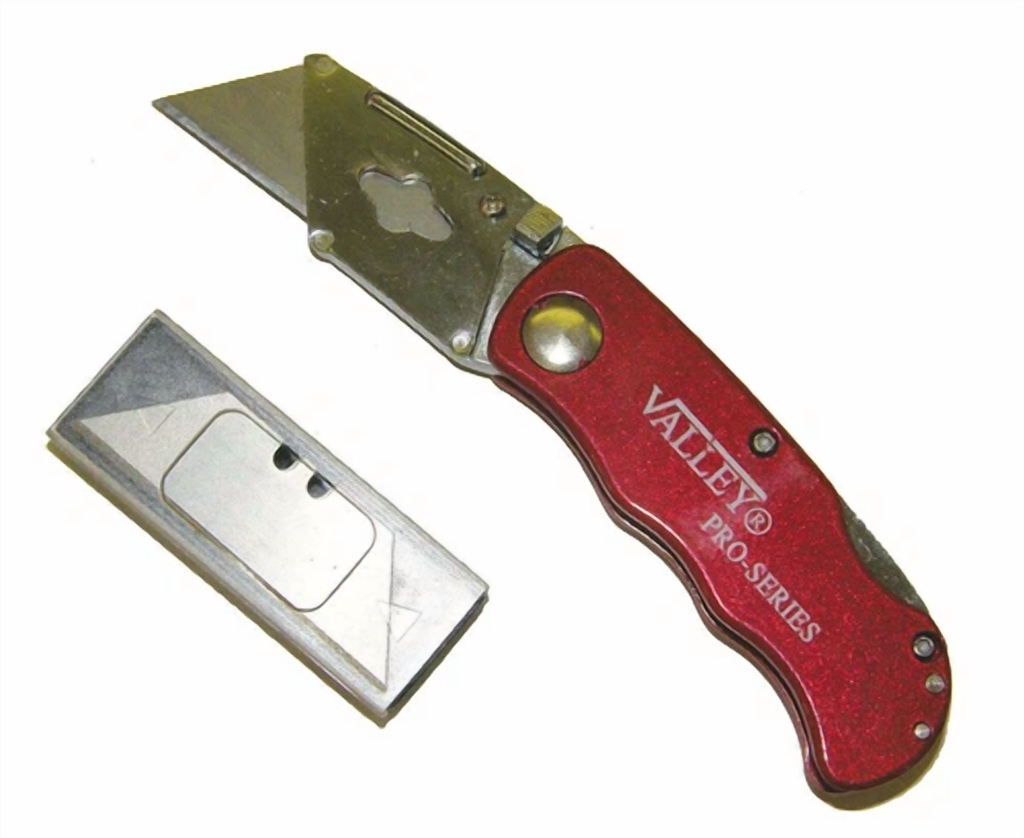 Valley Pro Series All Metal Folding 3.5" Utility Knife With 5 Blades ...