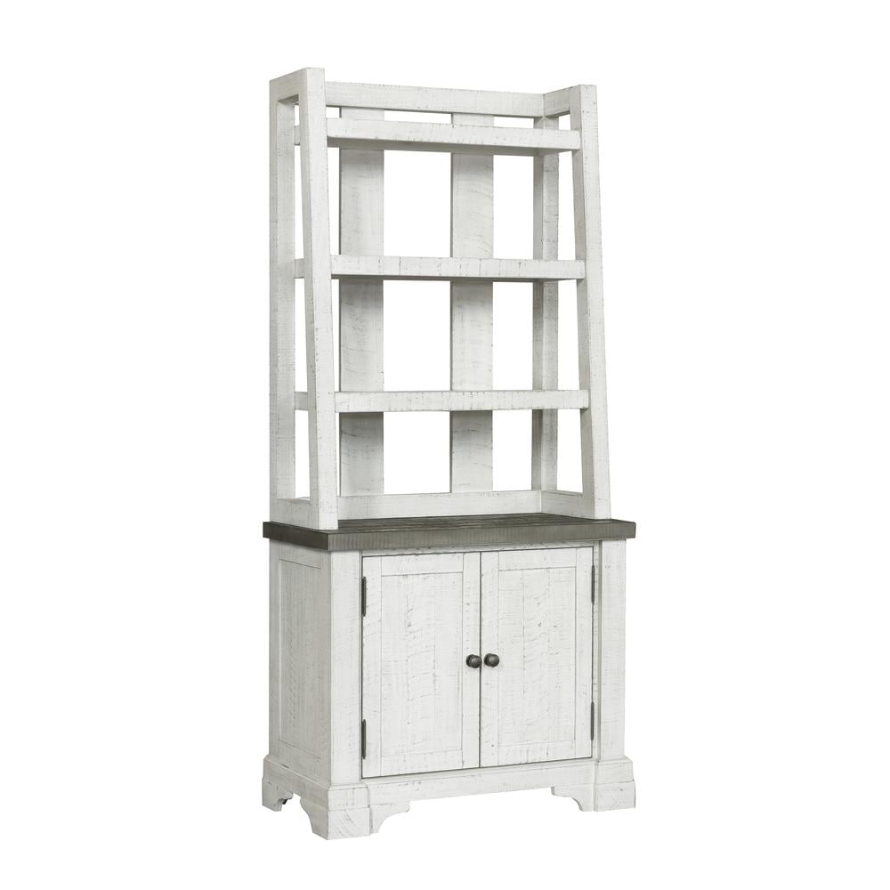 Valley Ridge Bookcase with Hutch in White Wood Finish by Samuel ...