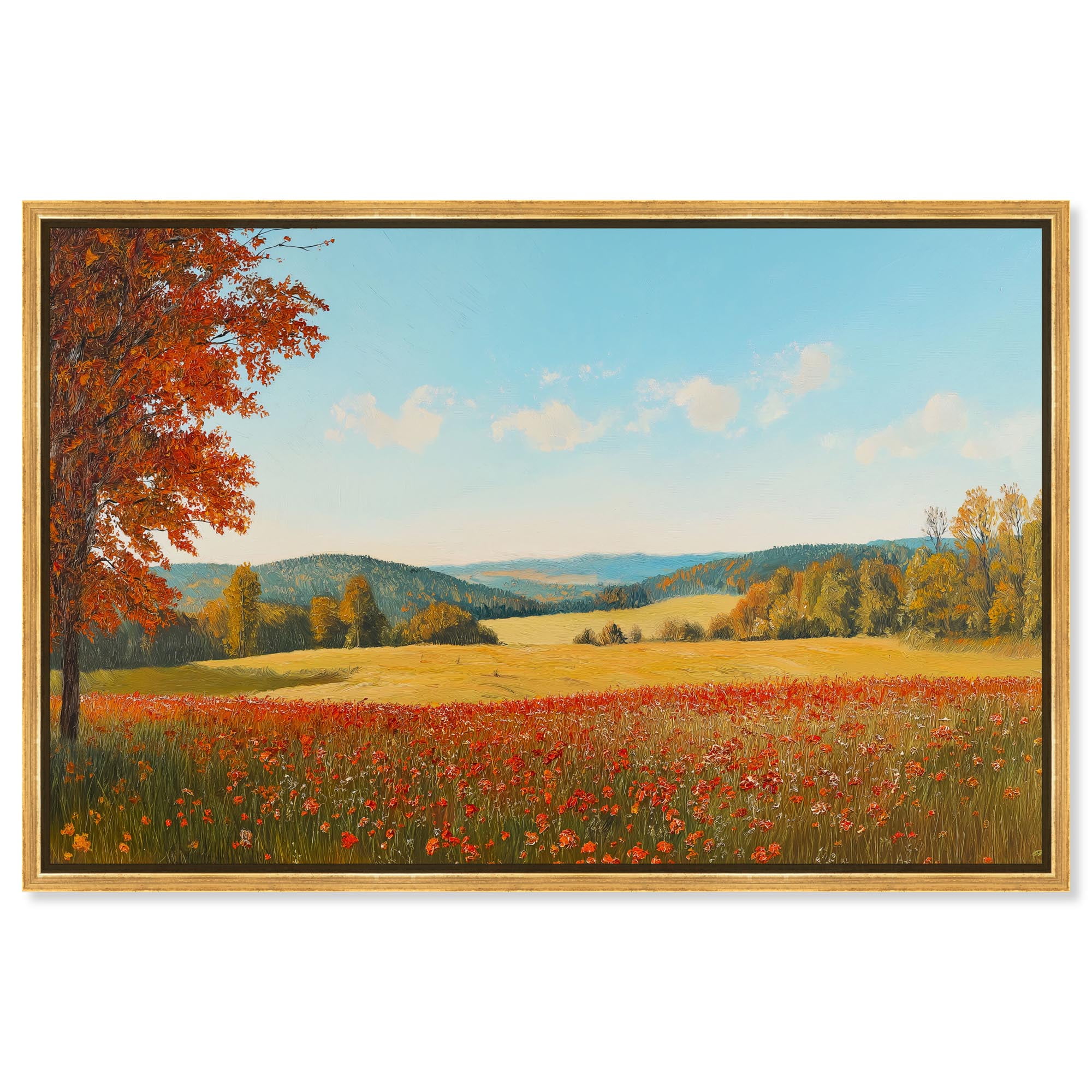 Valley of Life Canvas Classic Floral Art by Art Remedy, Gold Frame, 36 ...