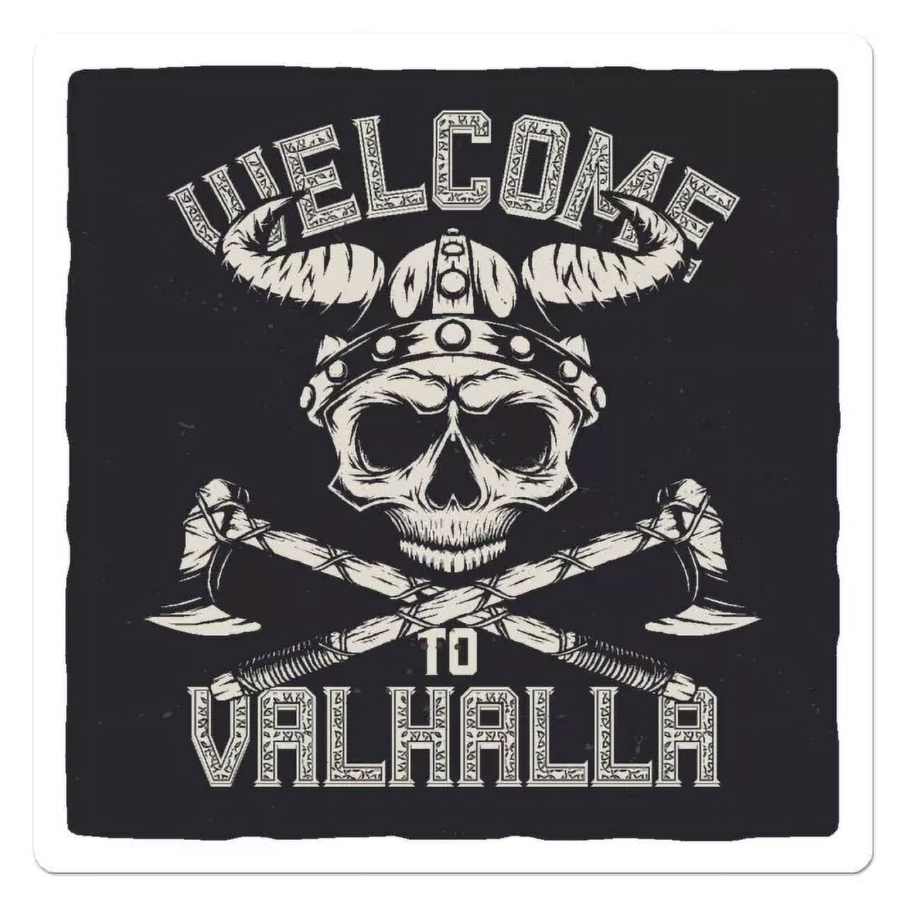 Vallhalla Viking Skull Sticker Phone Decal Water Bottle Stickers Car ...
