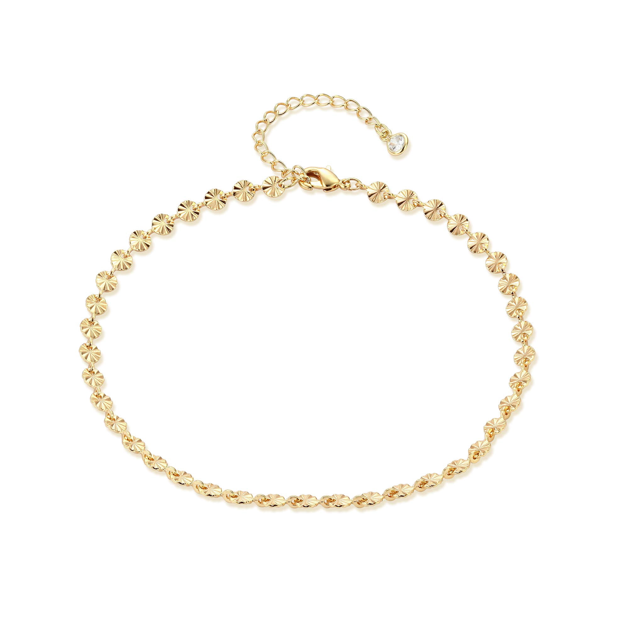 Valloey Rover 14K Gold Plated Dainty Boho Layered Beach Adjustable ...