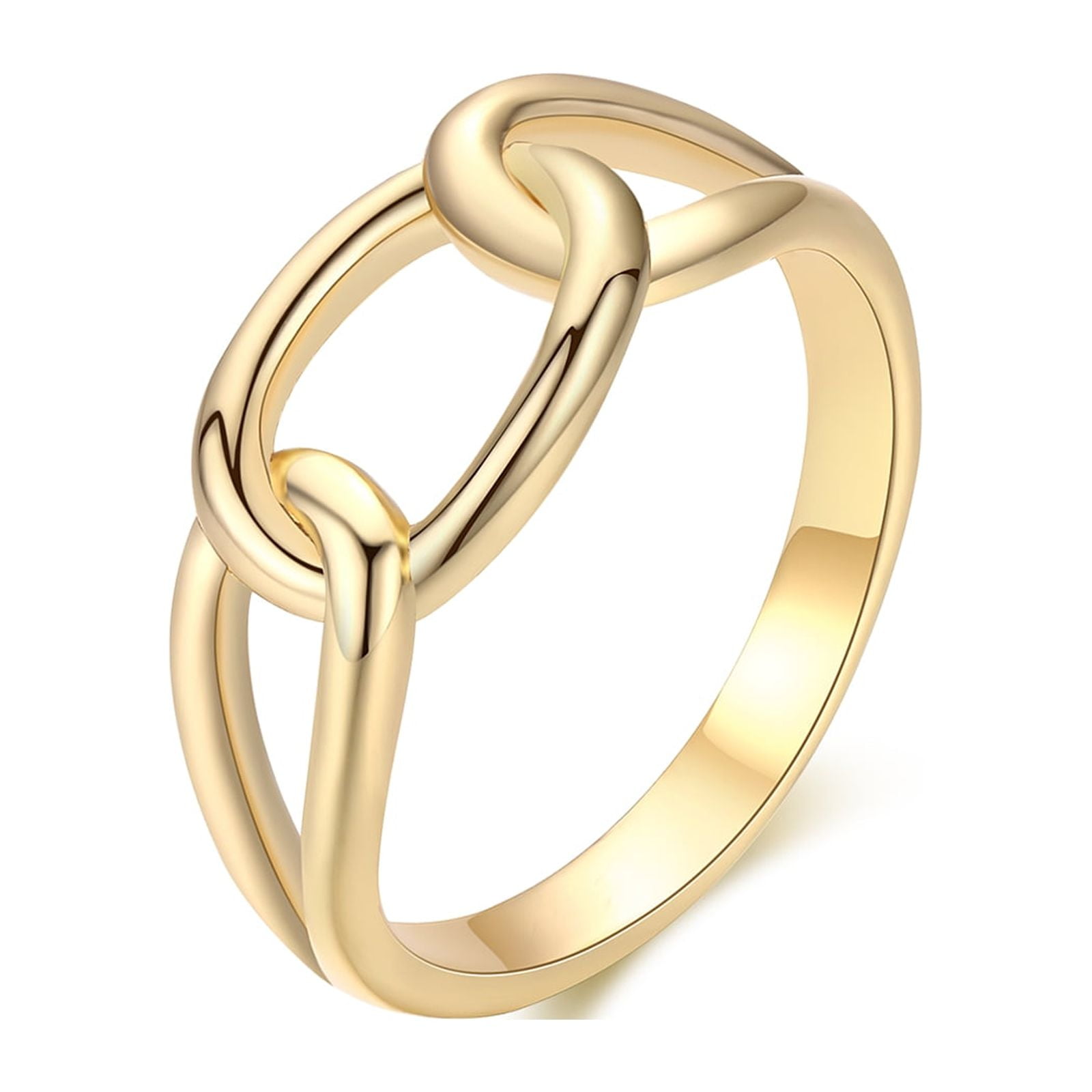 Valloey Rover 14K Gold Plated Dainty CZ Dainty Diamond Stackable Ring ...