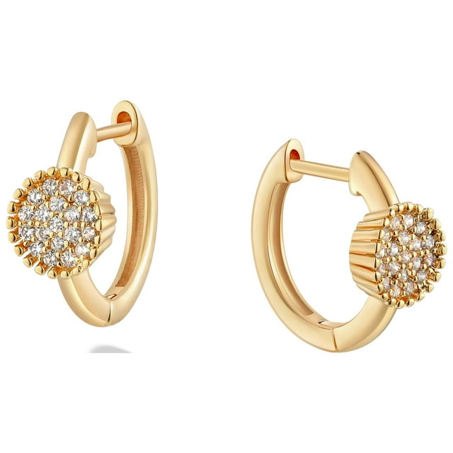 Valloey Rover 14K Gold Plated Dainty Cute Spike Huggie Hoop Earrings ...