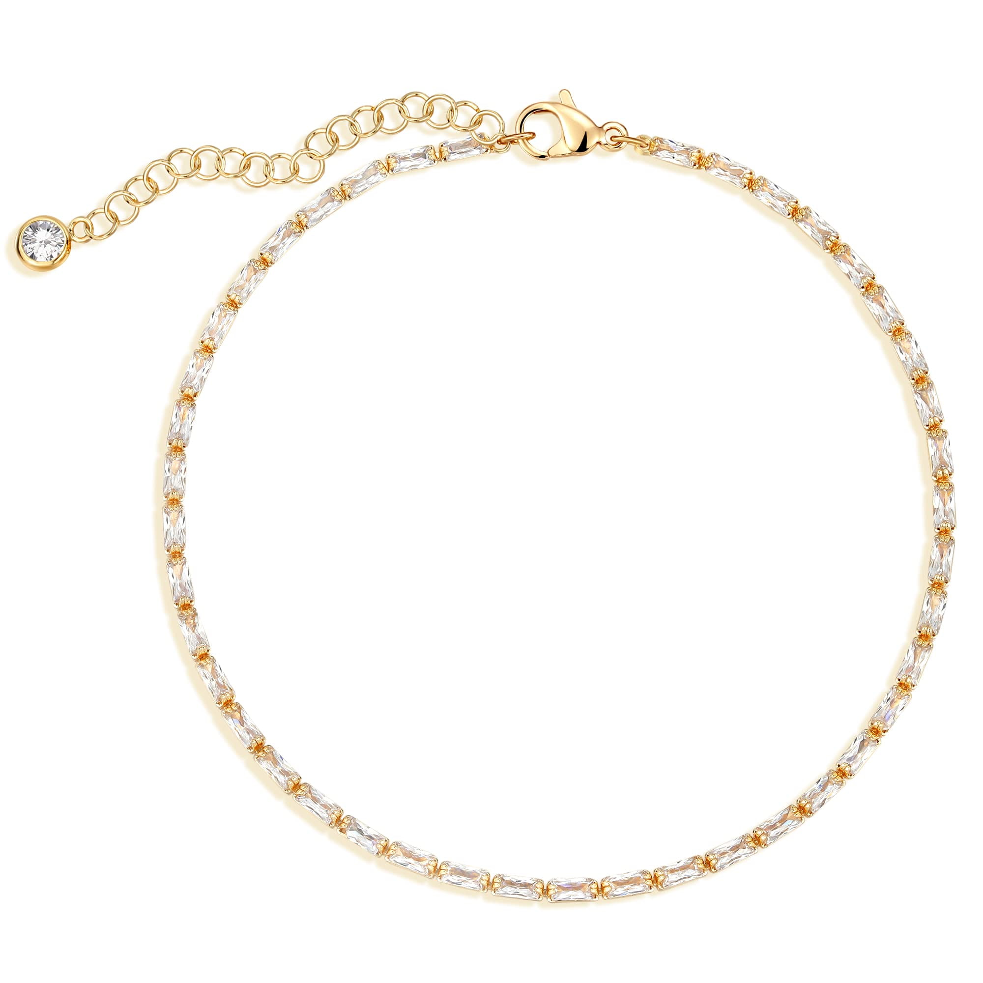 Valloey Rover 14K Gold Plated Dainty Diamond Beach Copper Chain Anklet ...