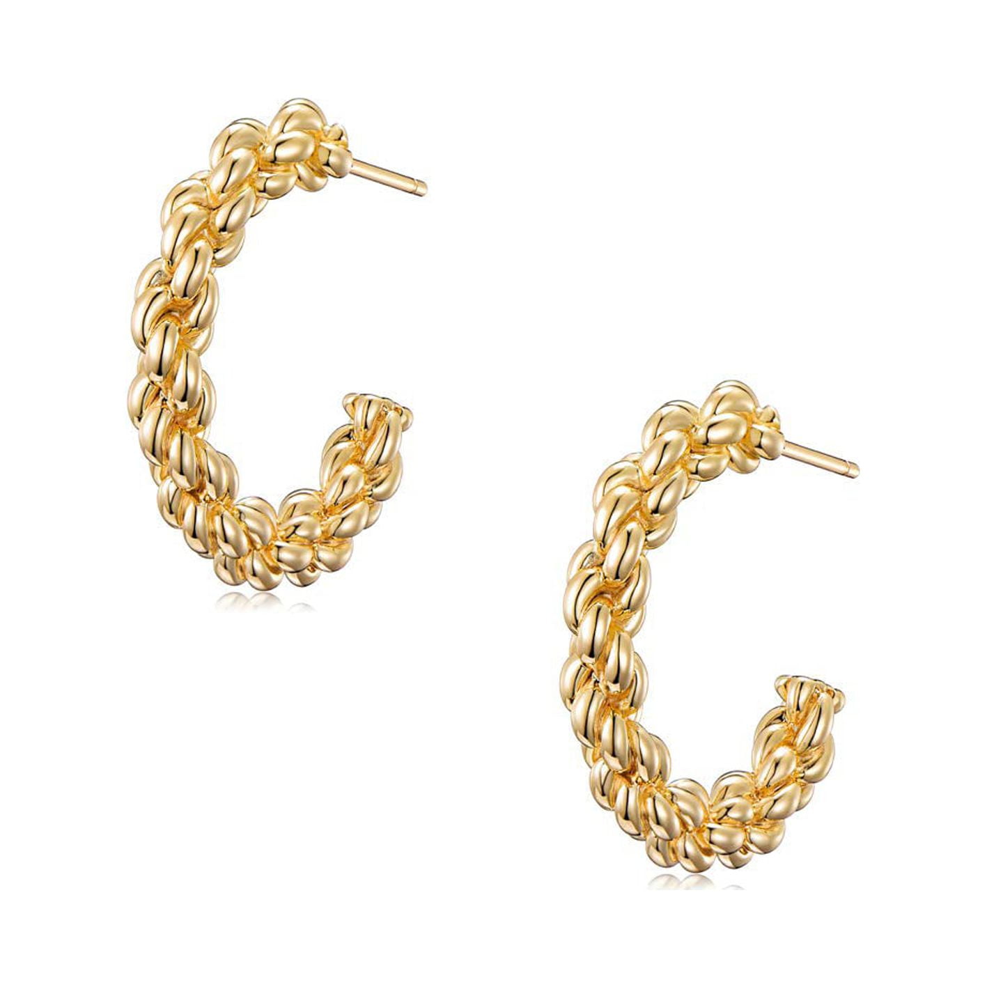 Valloey Rover 14K Gold Plated Dainty Huggie Hoop Earrings for Women ...
