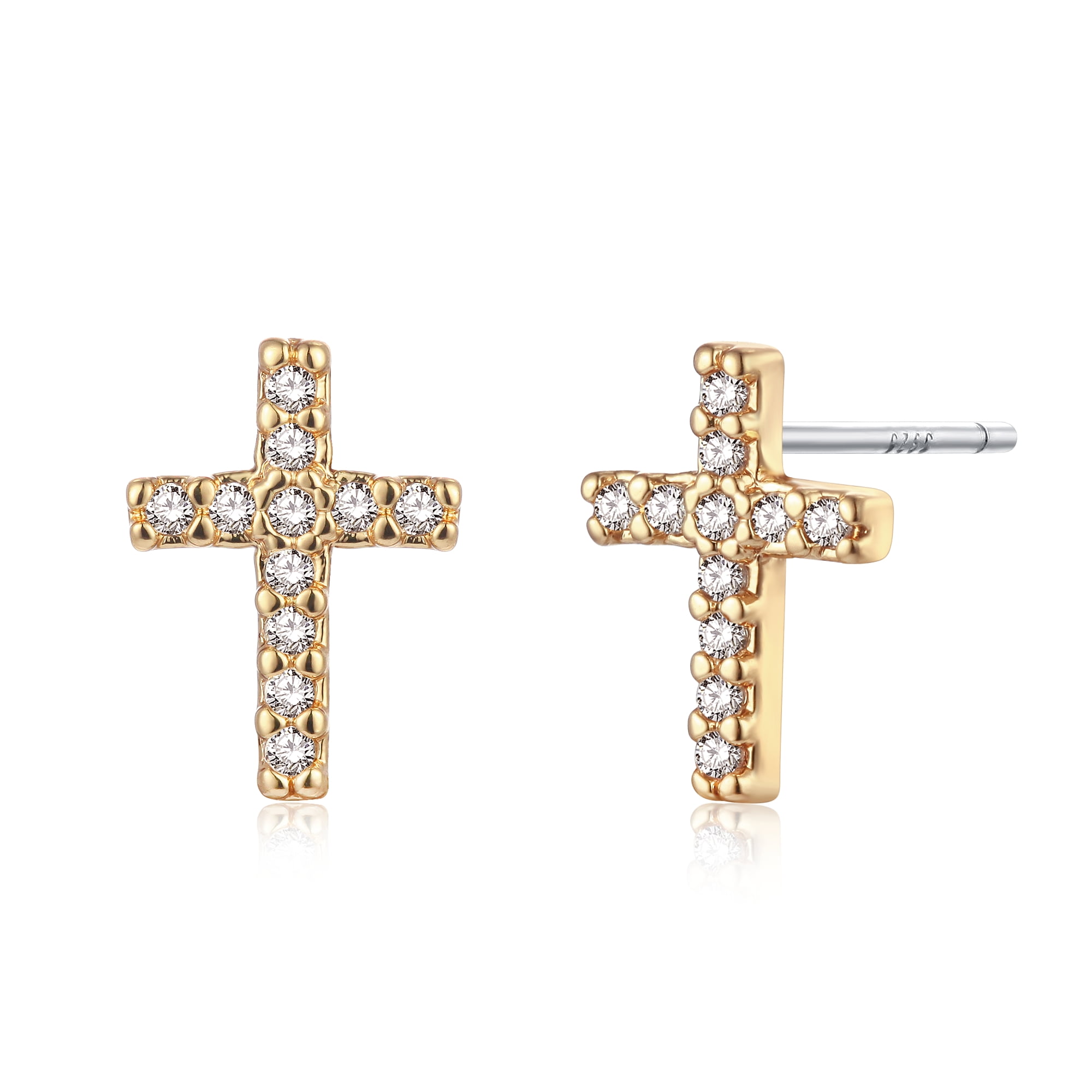 Valloey Rover 14k Gold Plated Minimalist Hugging Turquoise Stud ...