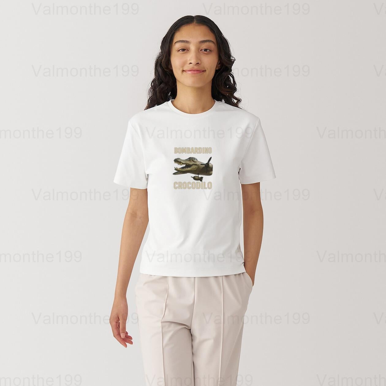 Valmonthe199 Bombardino Crocodilo Funny Character Graphic Design Tee ...