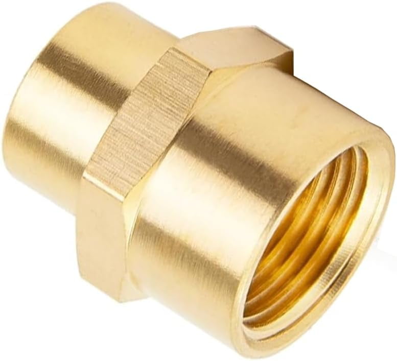 Valor 1420-1P Brass 3/4 in FIP x 1/2 in FIP Reducer Coupling for Fuel/Air/Water/Boat/Gas/Oil ...