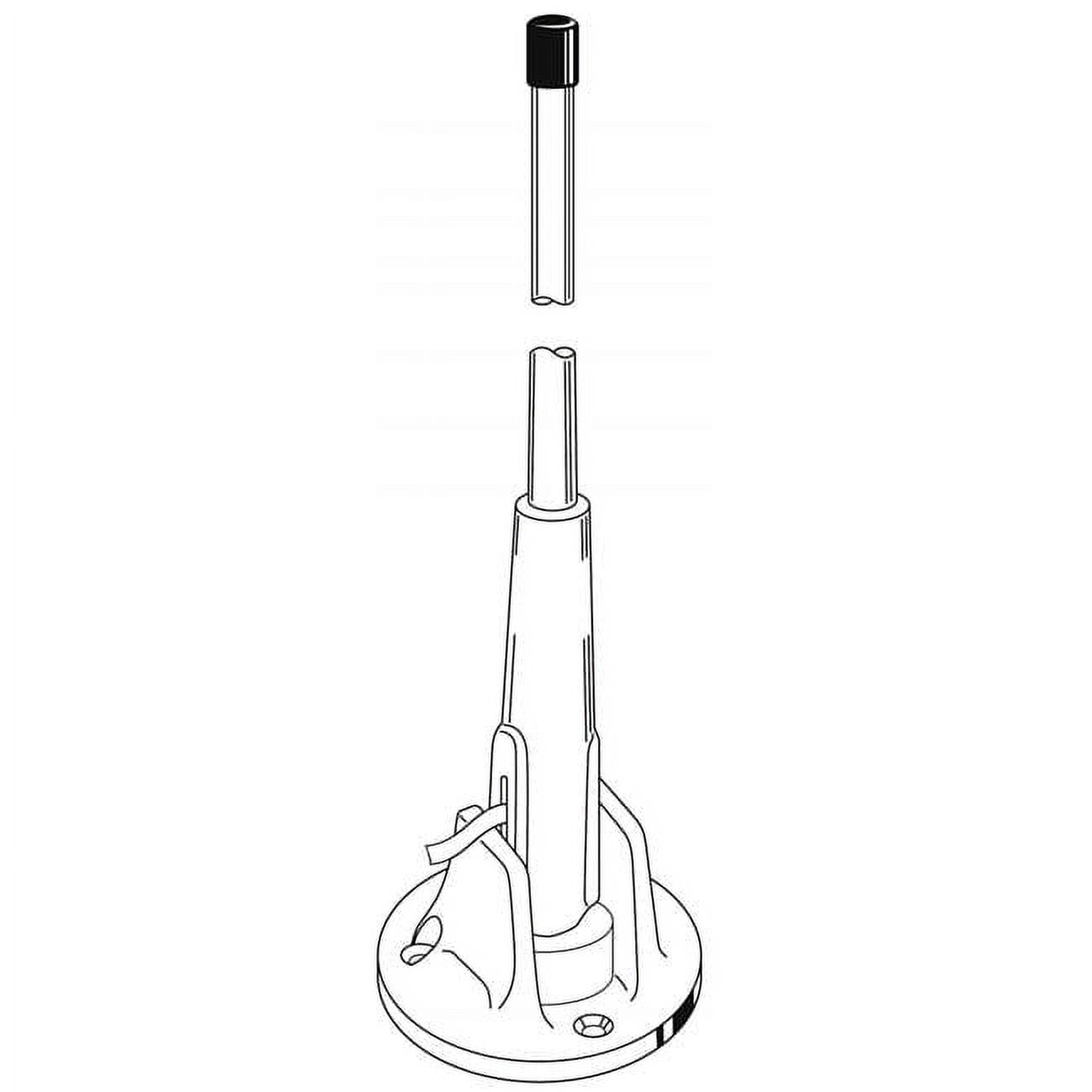 Valor - 7 ft. Lift & Lay CB Marine Antenna with Coax Cable & Mounting ...