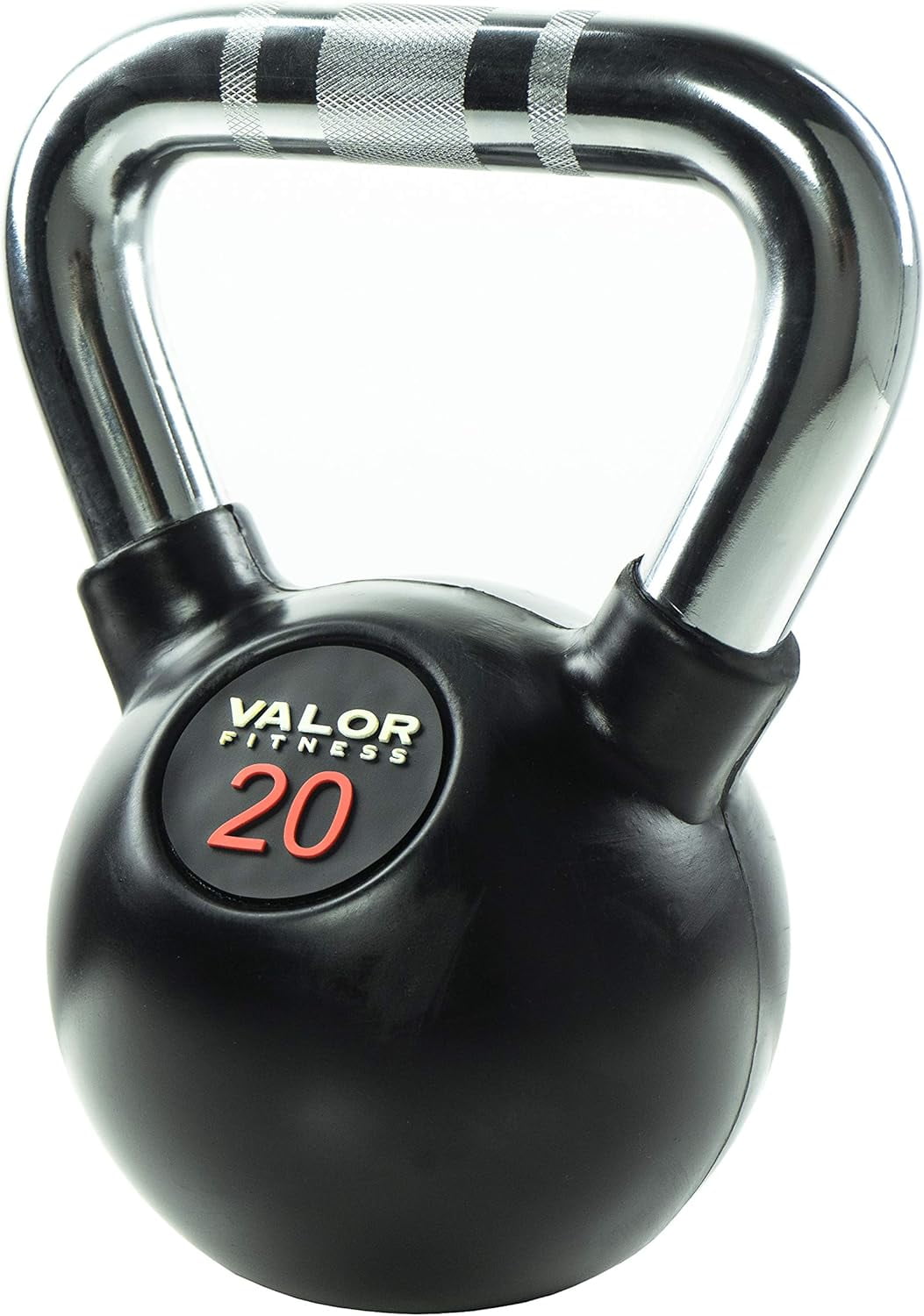 Valor Fitness Chrome Kettle Bell Weights with Knurled Kettlebell Handle ...