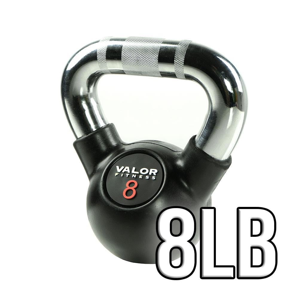 Valor Fitness Chrome Kettlebell - 8 lb Full Body Strength Training ...