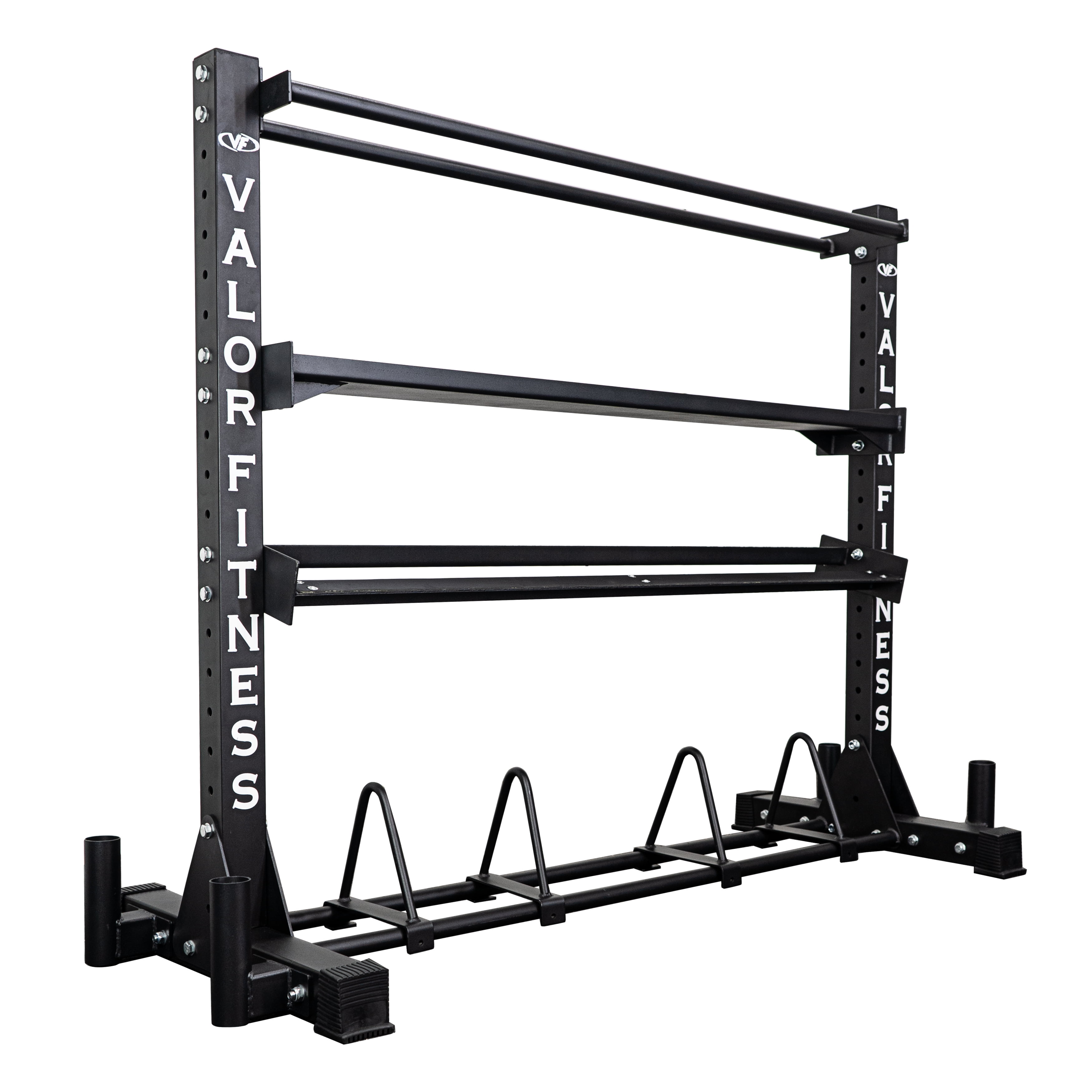 Valor Fitness Combo Weight Storage Rack, 4-Tier Bumper Plate Rack ...