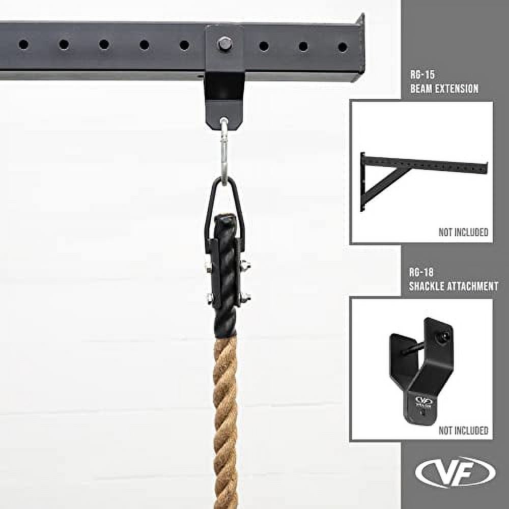 Valor Fitness Gym Rope Clamp Attachment for 1.5" Hanging Exercise ...