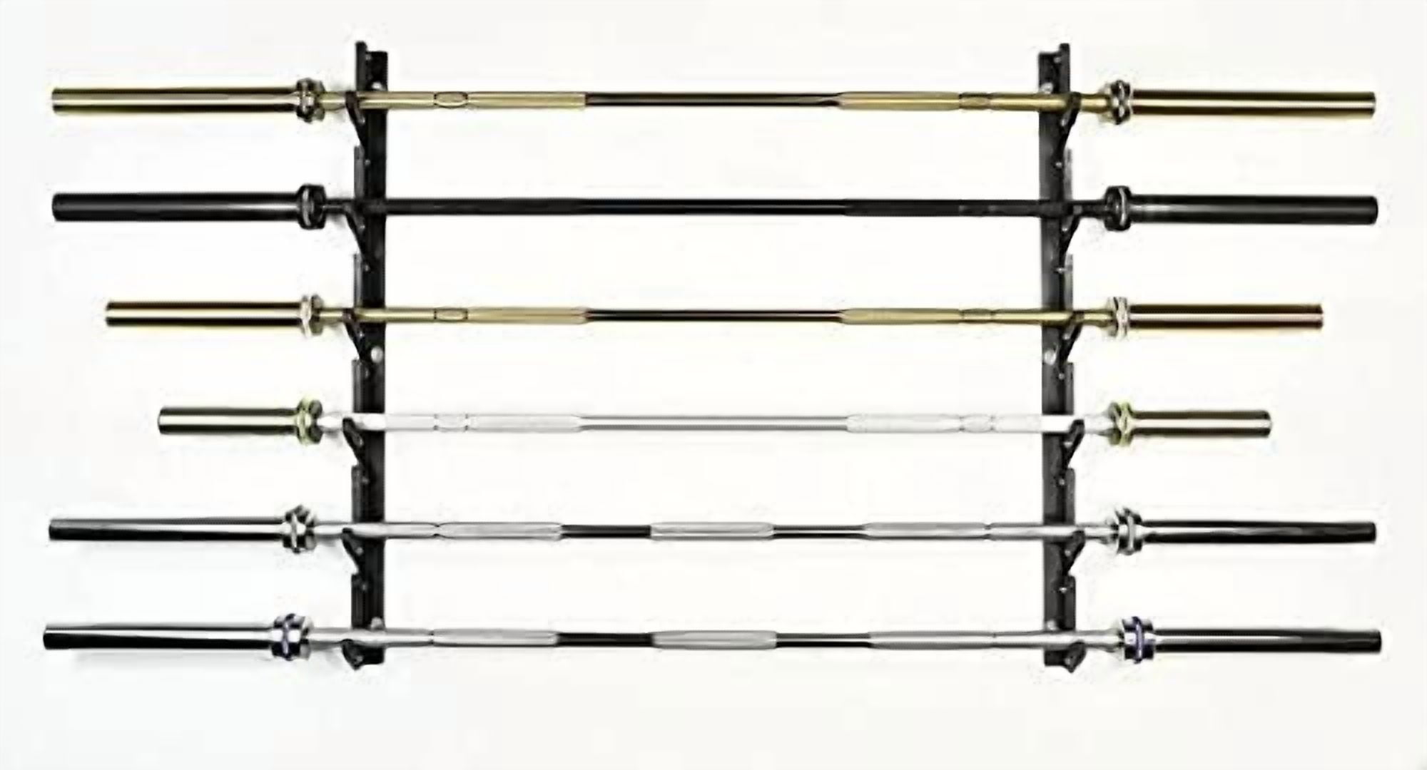 Valor Fitness Horizontal Wall Mounted Olympic Barbell Storage Racks 6 ...