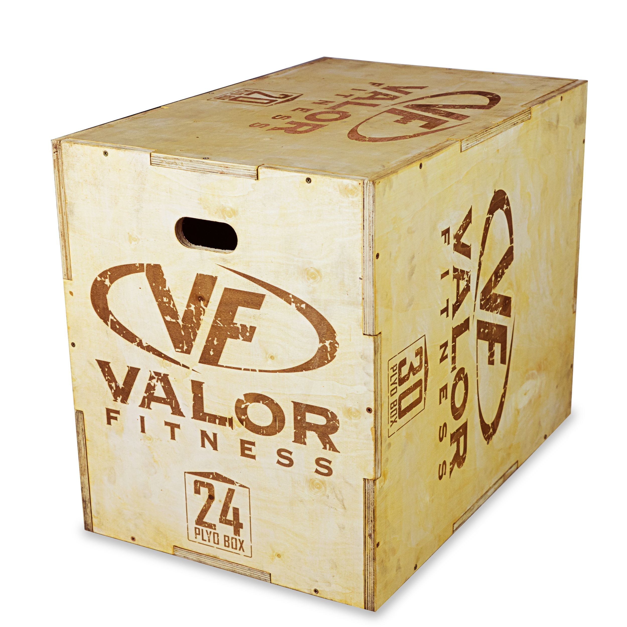 Valor Fitness Plyo Box - Wooden Plyometric Jump Box -Strength and ...