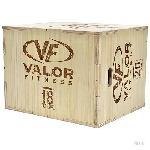 Valor Fitness Plyo Box - Wooden Plyometric Jump Box for Strength and ...