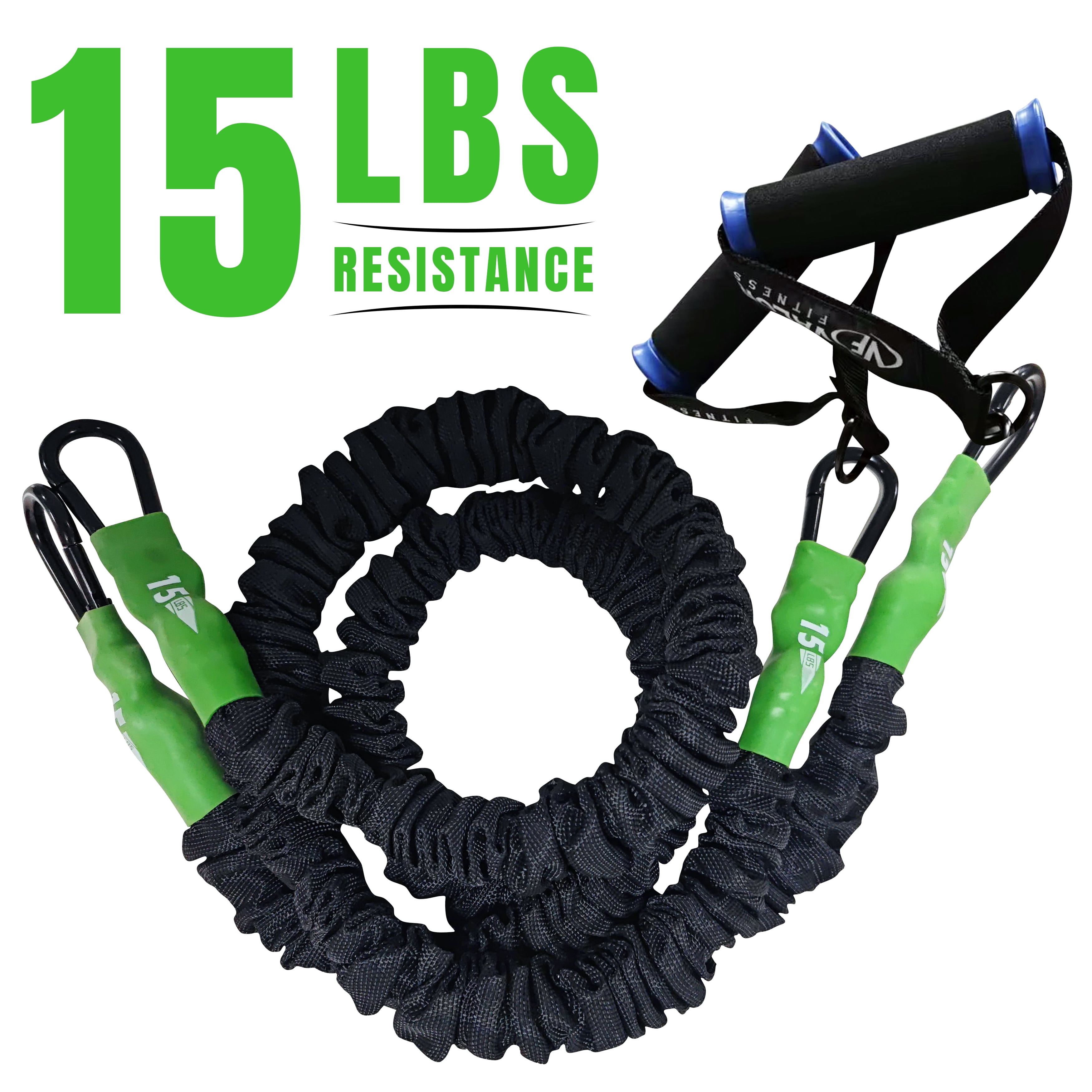 Valor Fitness Resistance Bands – 15 lbs. Resistance – Carabiners ...