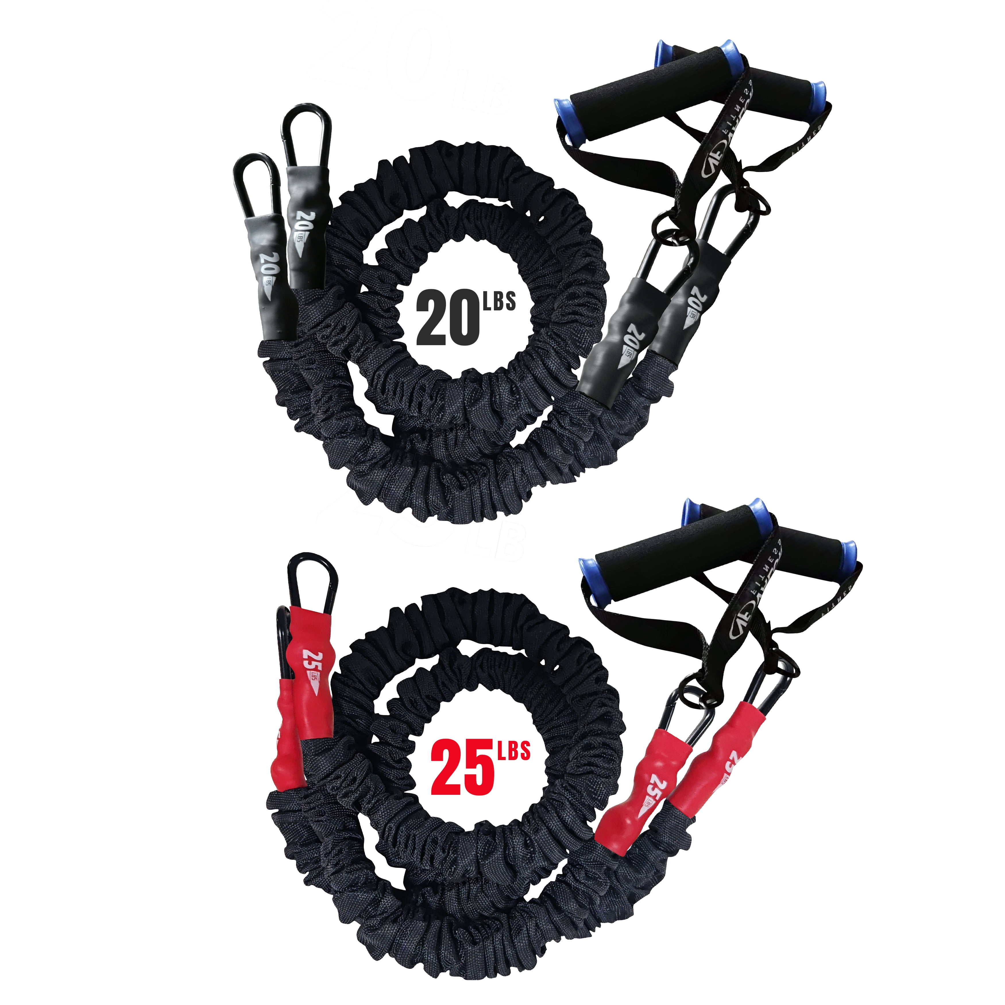 Valor Fitness Resistance Bands – Includes 2 Bands – 20 lb., 25 lb ...