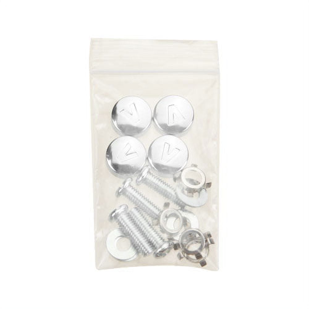 Valor Screws And Caps - Chrome Metal V Caps Set Of 4 - Walmart.com