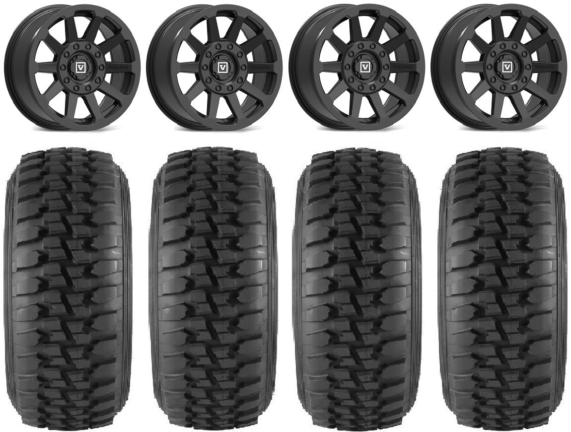 Valor V02 15" Wheels Black 32" DS Soft Tires Polaris RZR XP 1000 / PRO ...