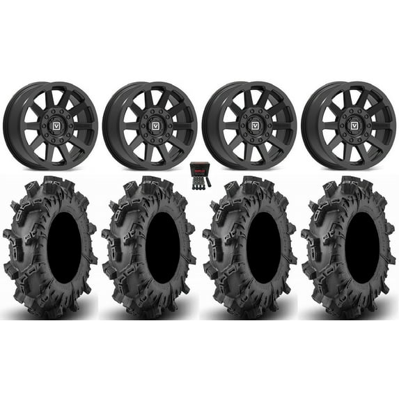 Valor V02 15" Wheels Black 32" Terminator Max Tires Polaris RZR XP 1000 ...