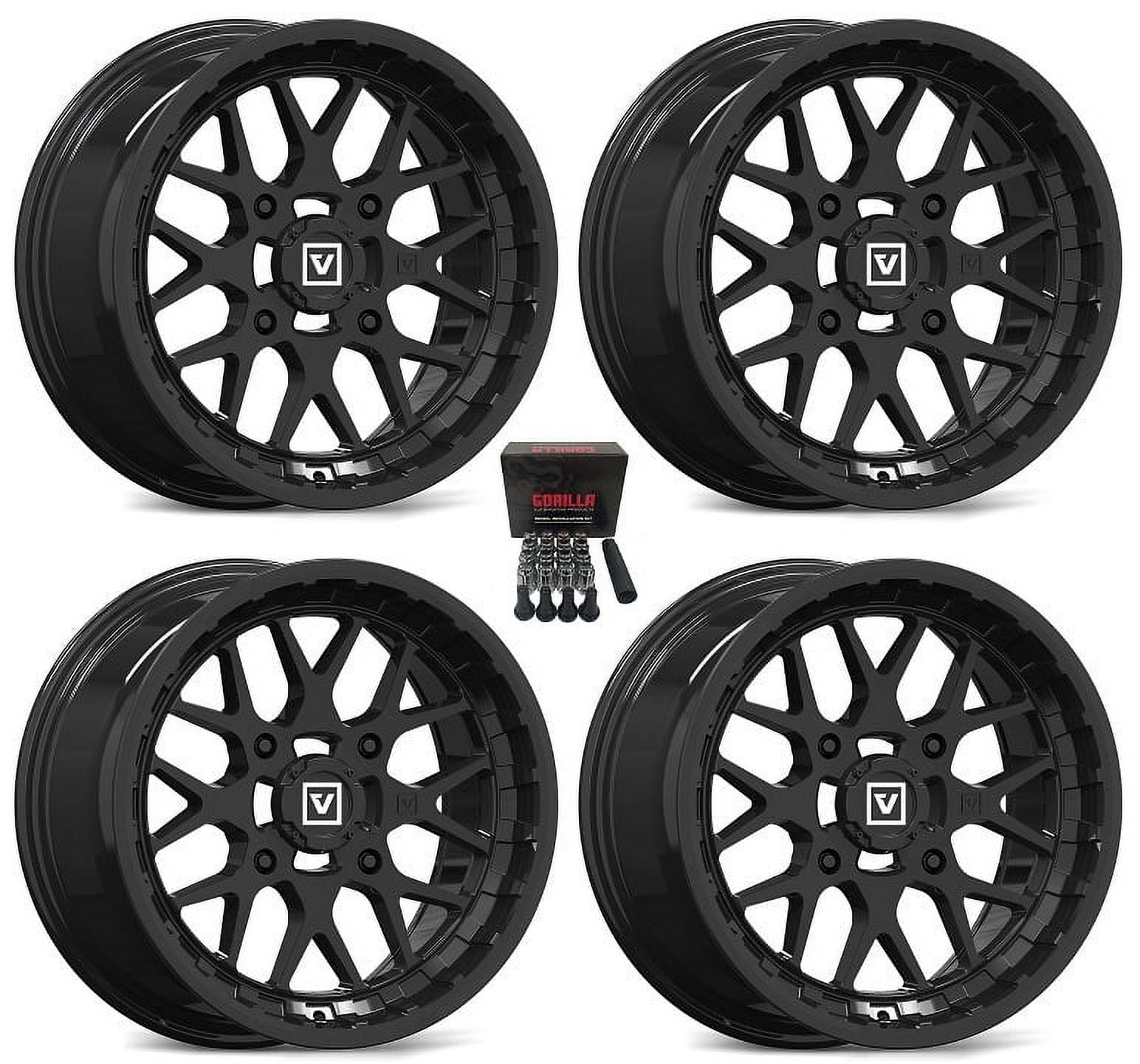 Valor V03 15x7/15x10 Wheels Black Polaris RZR 1000 XP / Ranger XP 900/ ...