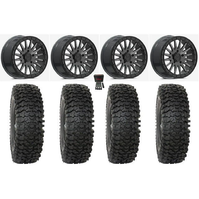 Valor V06 Bdlk 15" Wheels Gm 32" RC500S Sticky Tires Polaris RZR Turbo ...