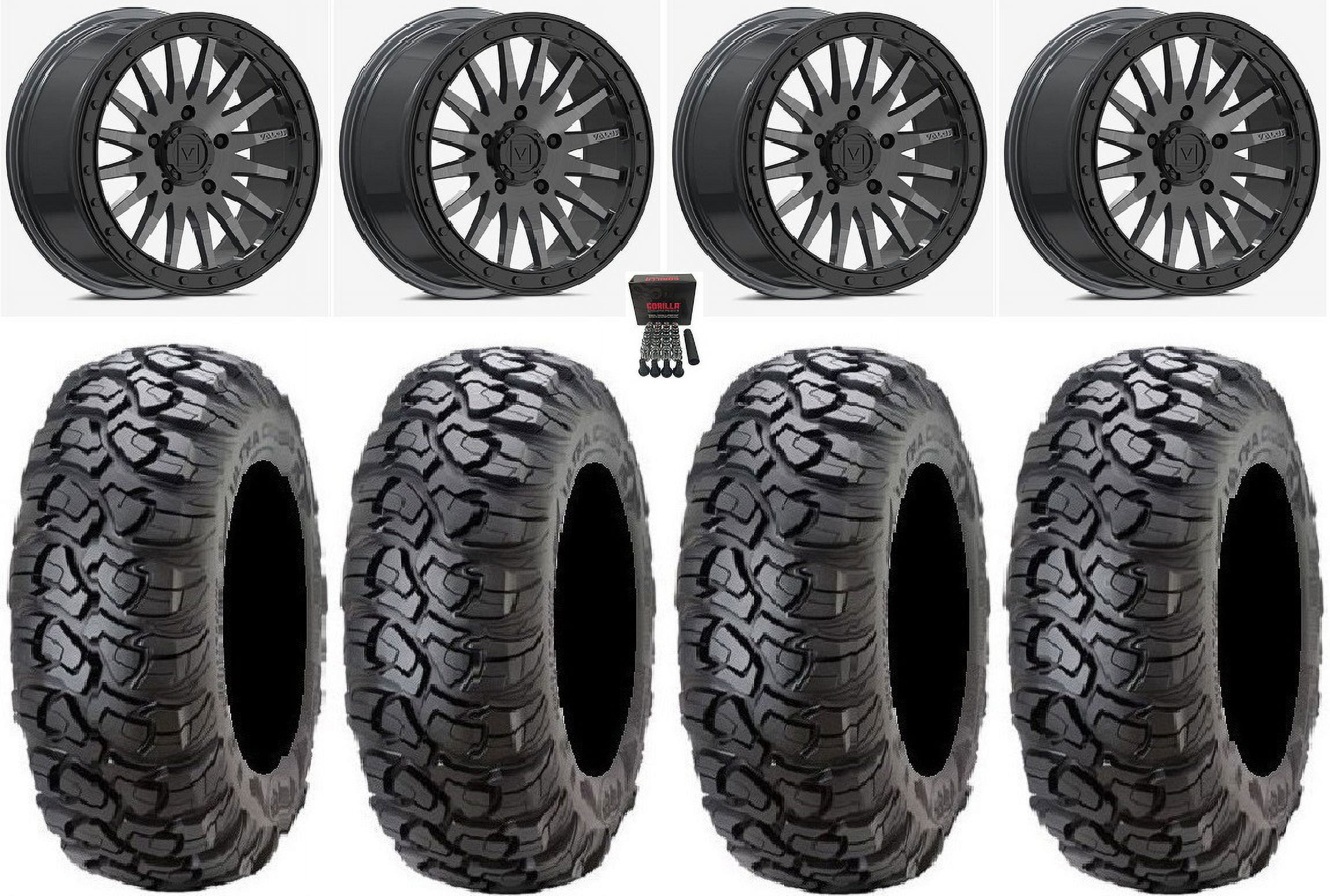 Valor V06 Bdlk 15" Wheels Gm 32" Ultracross Tires Polaris RZR Turbo R ...