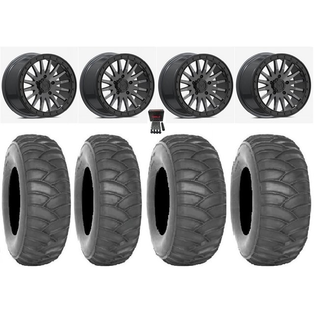 Valor V06 Bdlk 15" Wheels Gm 33" SS360 Tires Polaris RZR Turbo R & Pro ...