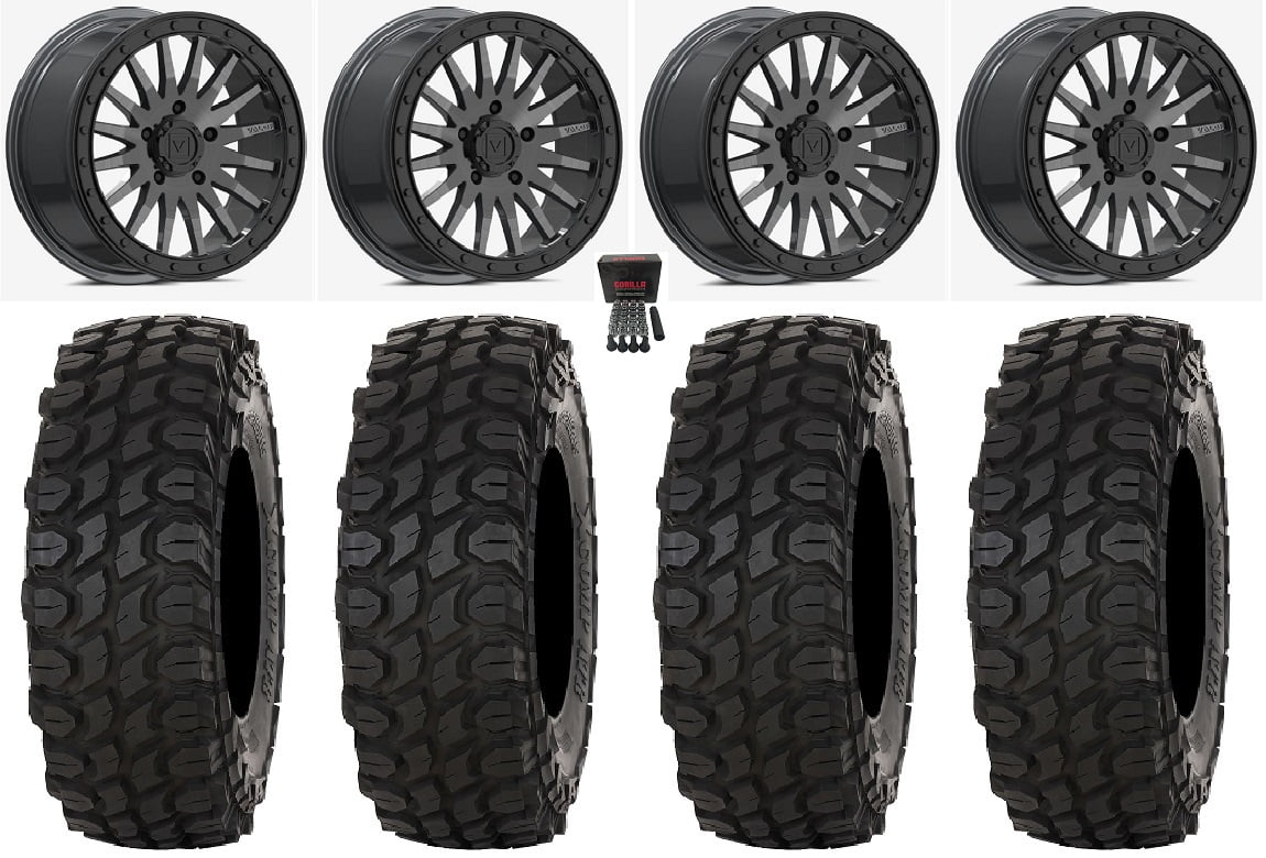 Valor V06 Bdlk 15" Wheels Gm 35" XComp ATR Tires Polaris RZR Turbo R ...