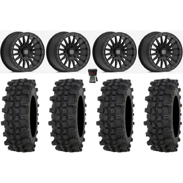 Valor V06 Bdlk 15" Wheels SB 32" ACP Tires Polaris RZR Turbo R & Pro R ...