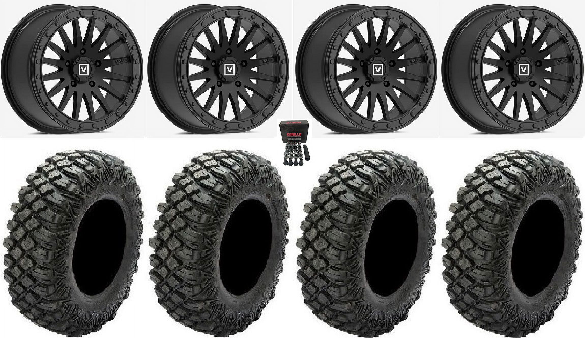 Valor V06 Bdlk 15" Wheels SB 32" Crawler XG Tires Polaris RZR Turbo R ...