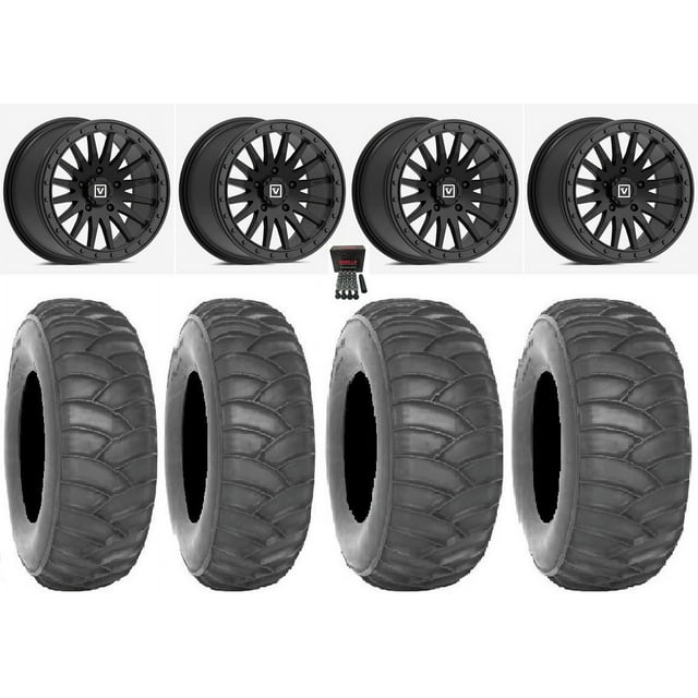 Valor V06 Bdlk 15" Wheels SB 32" SS360 Tires Polaris RZR Turbo R & Pro ...