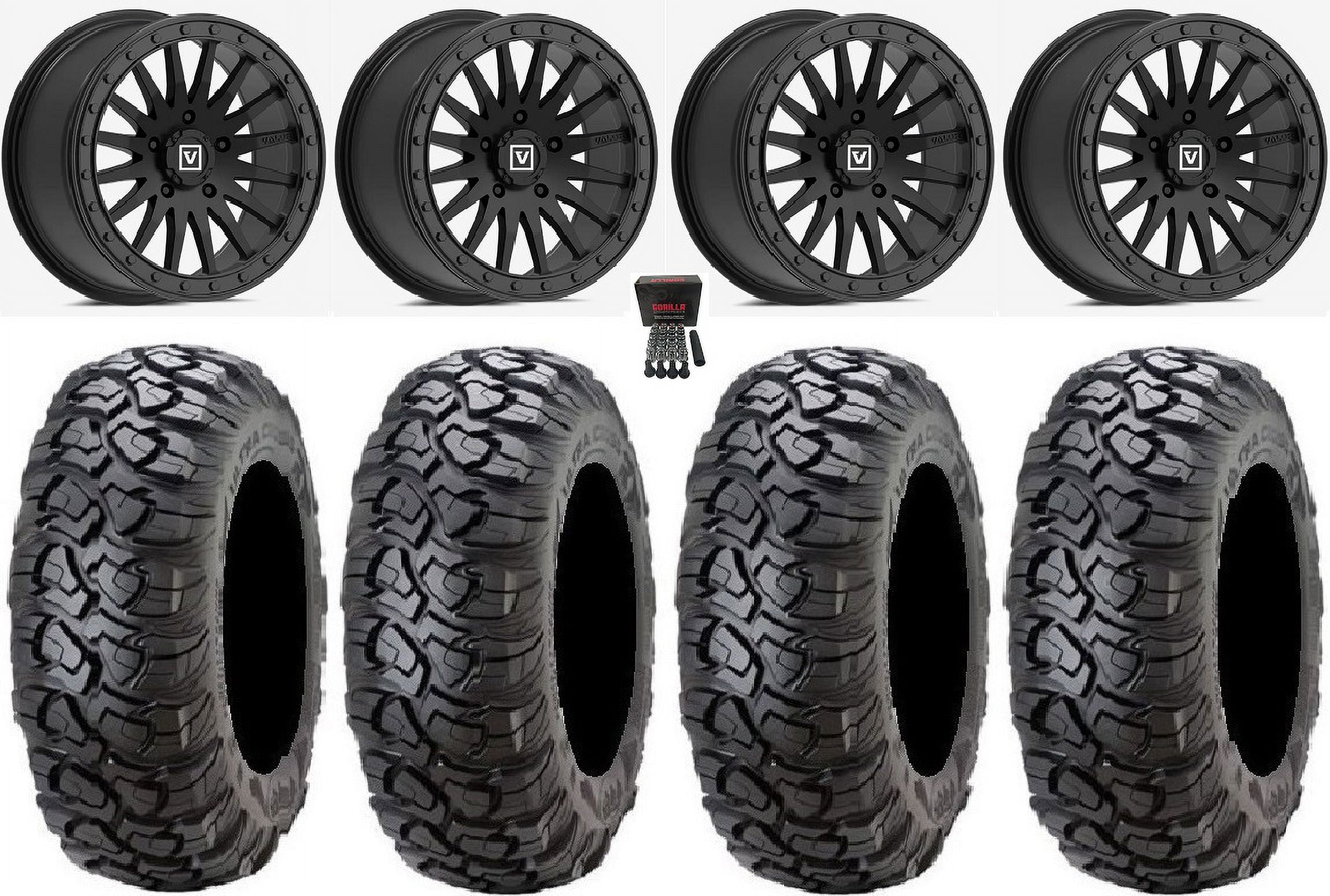 Valor V06 Bdlk 15" Wheels SB 32" Ultracross Tires Polaris RZR Turbo R ...