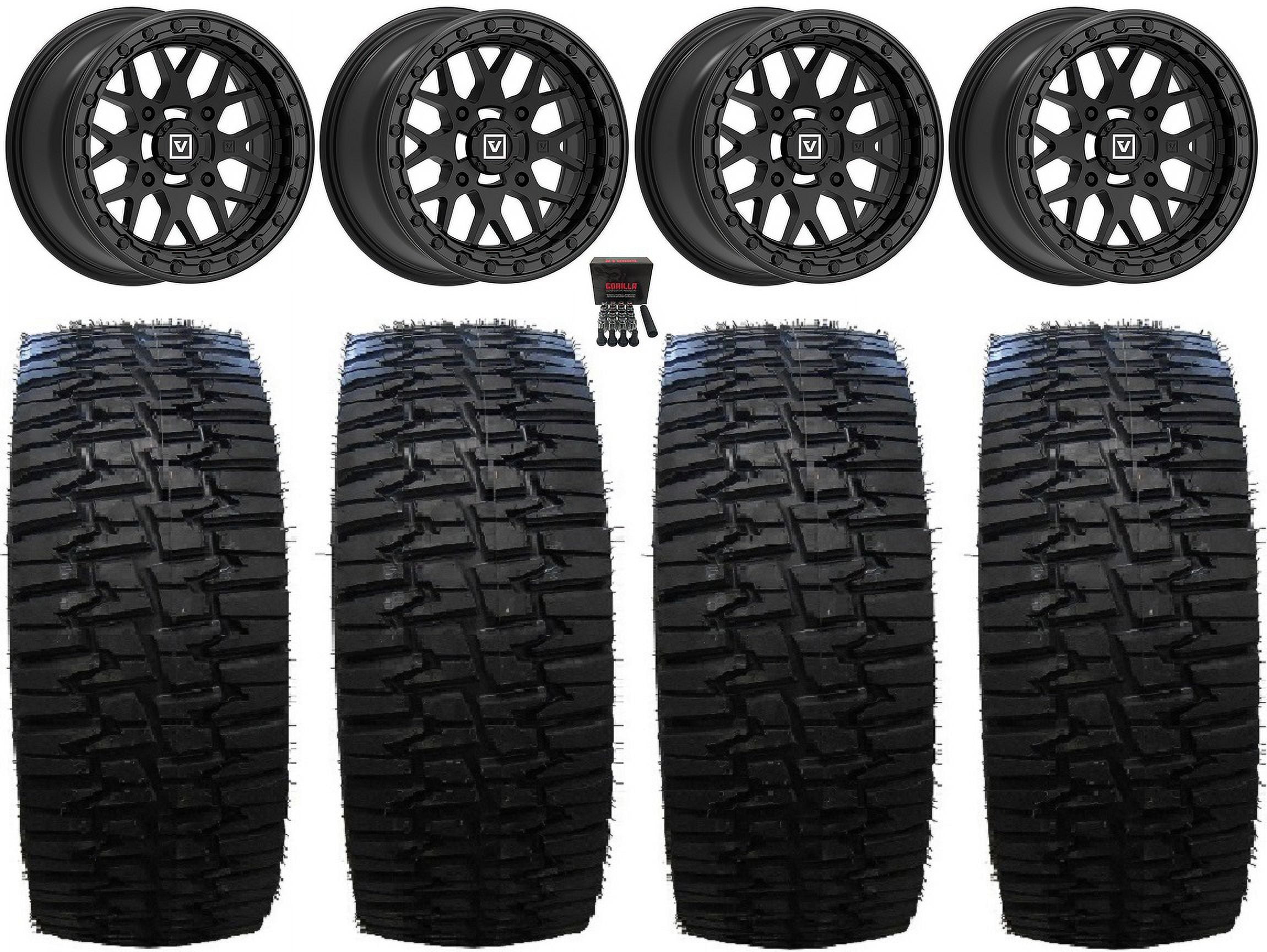 Valor V07 Beadlock 15" Wheels Black 33" Desert Race Tires Can-Am ...