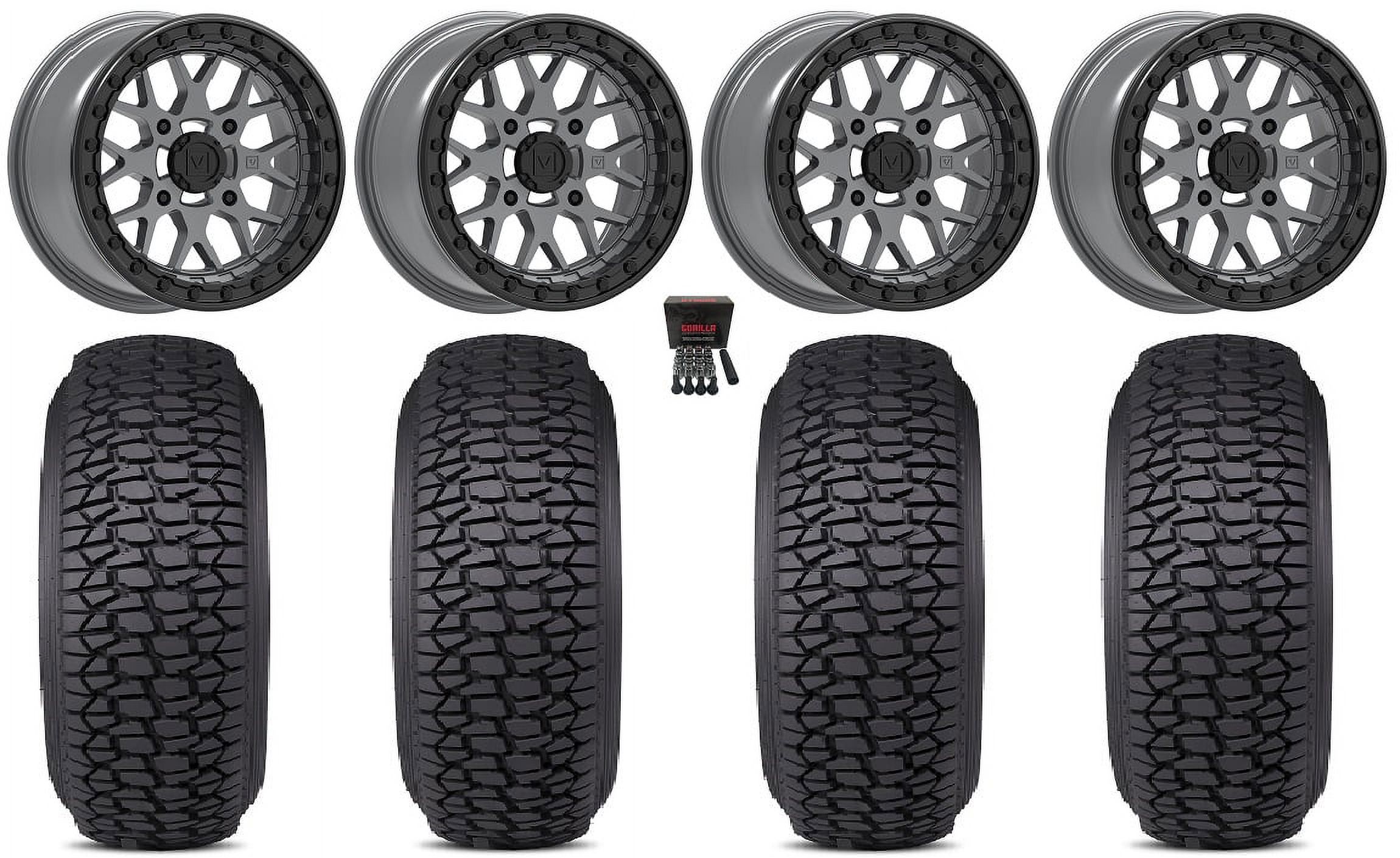 Valor V07 Beadlock 15" Wheels Graphite 32" Regulator 2 Tires Can-Am ...