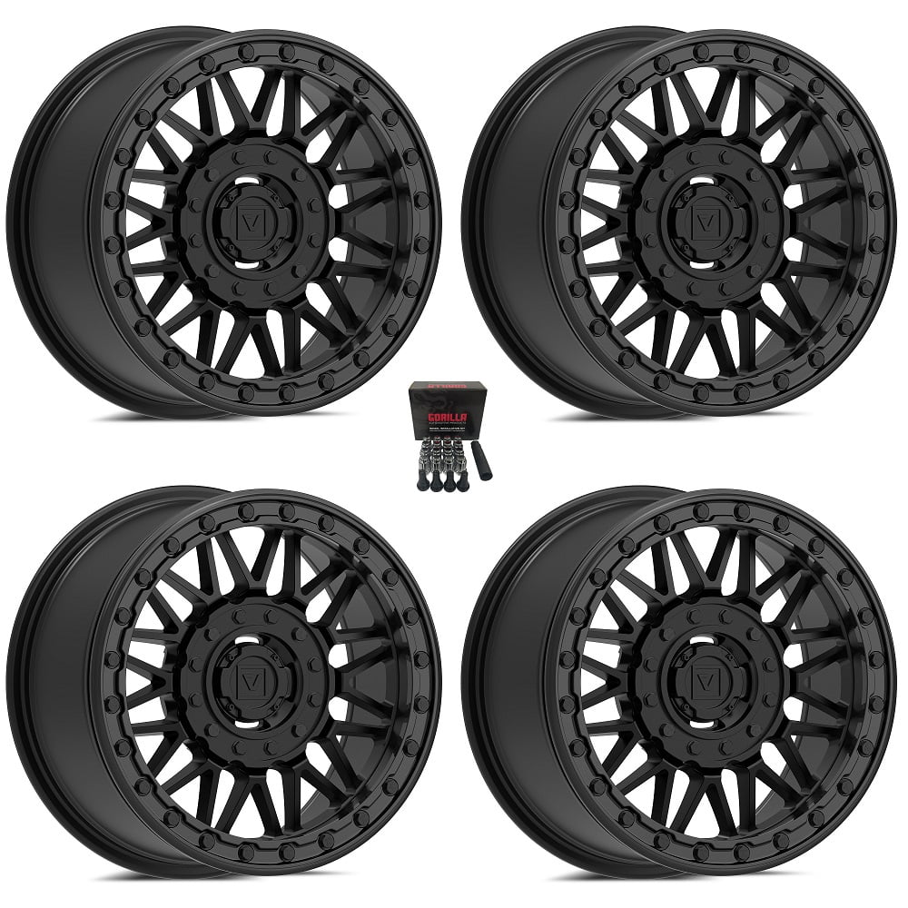 Valor V08 Beadlock 15" Wheels Black Can-Am Commander Maverick Renegade ...