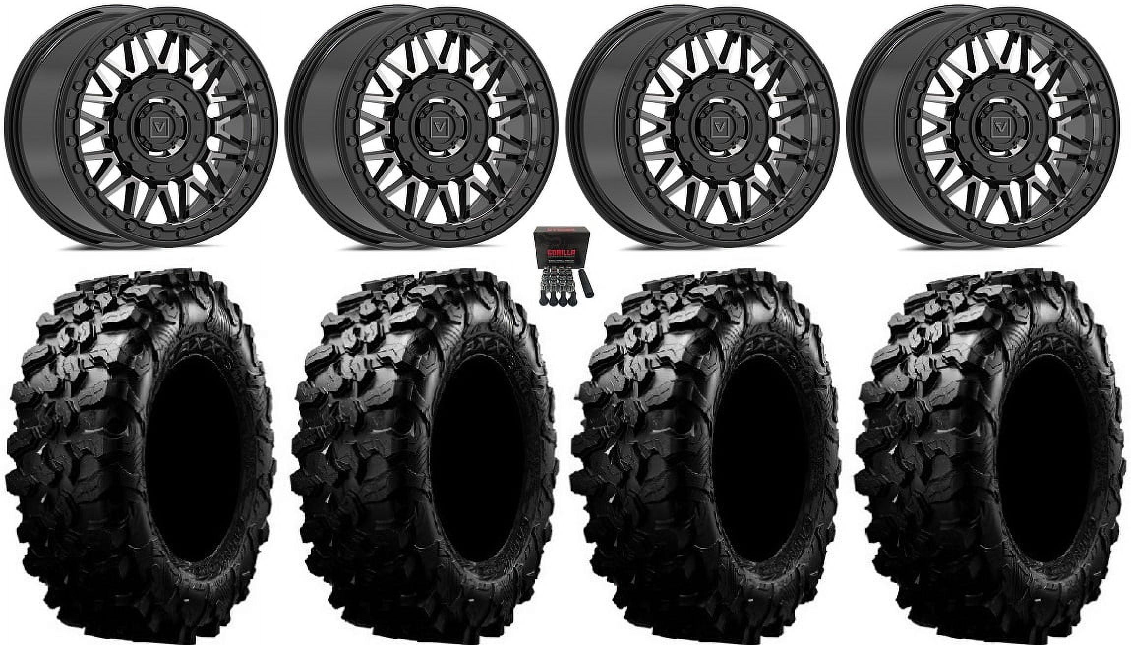 Valor V08 Beadlock 15" Wheels Dark Tint 31" Carnivore Tires Can-Am ...