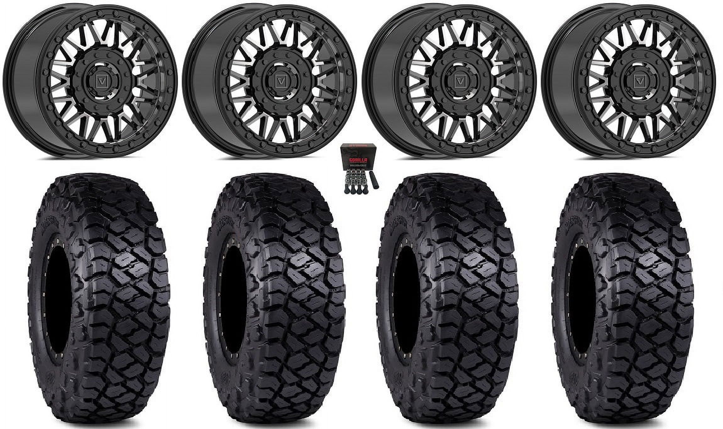 Valor V08 Beadlock 15" Wheels Dark Tint 32" Intersect Tires Can-Am ...